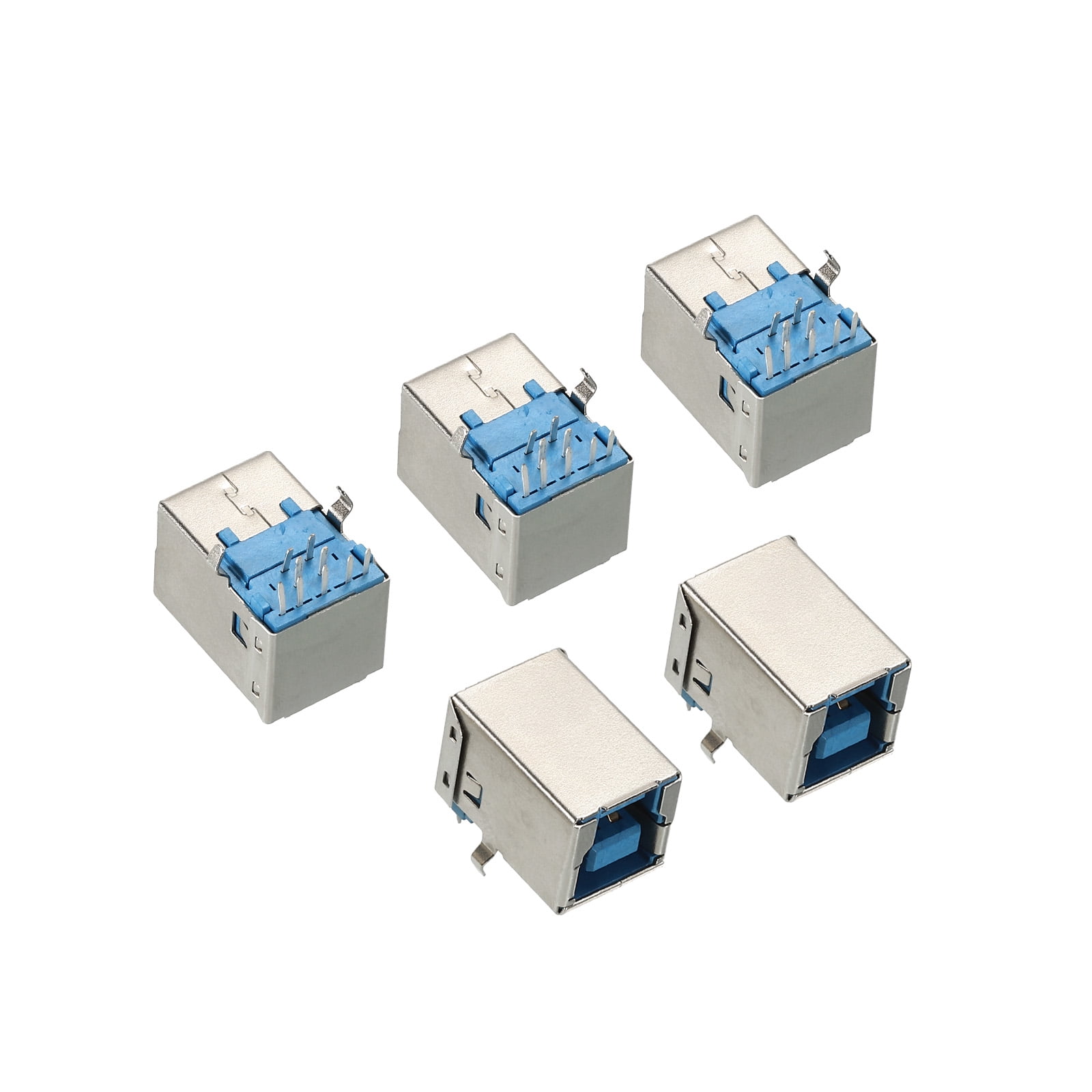 Uxcell USB Connector 3.0 Type B 9Pin Female 90 Degree Jack Solder USB ...