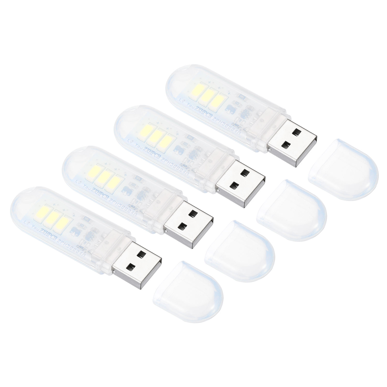 Uxcell USB Night Light Portable Plug in LED Light Stick with 3 Lamp ...