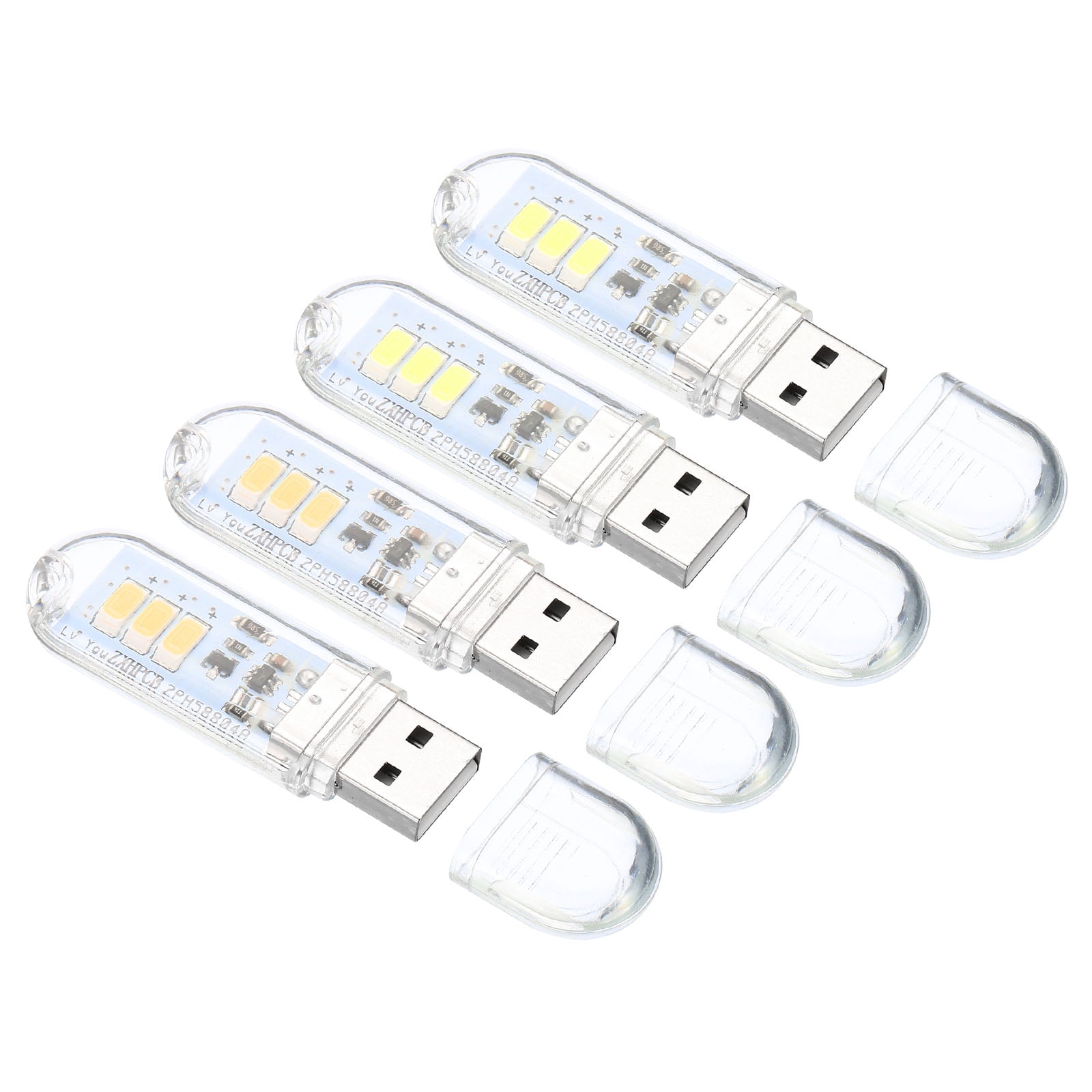 Uxcell USB Night Light Portable Plug in LED Light Stick with 3 Lamp ...