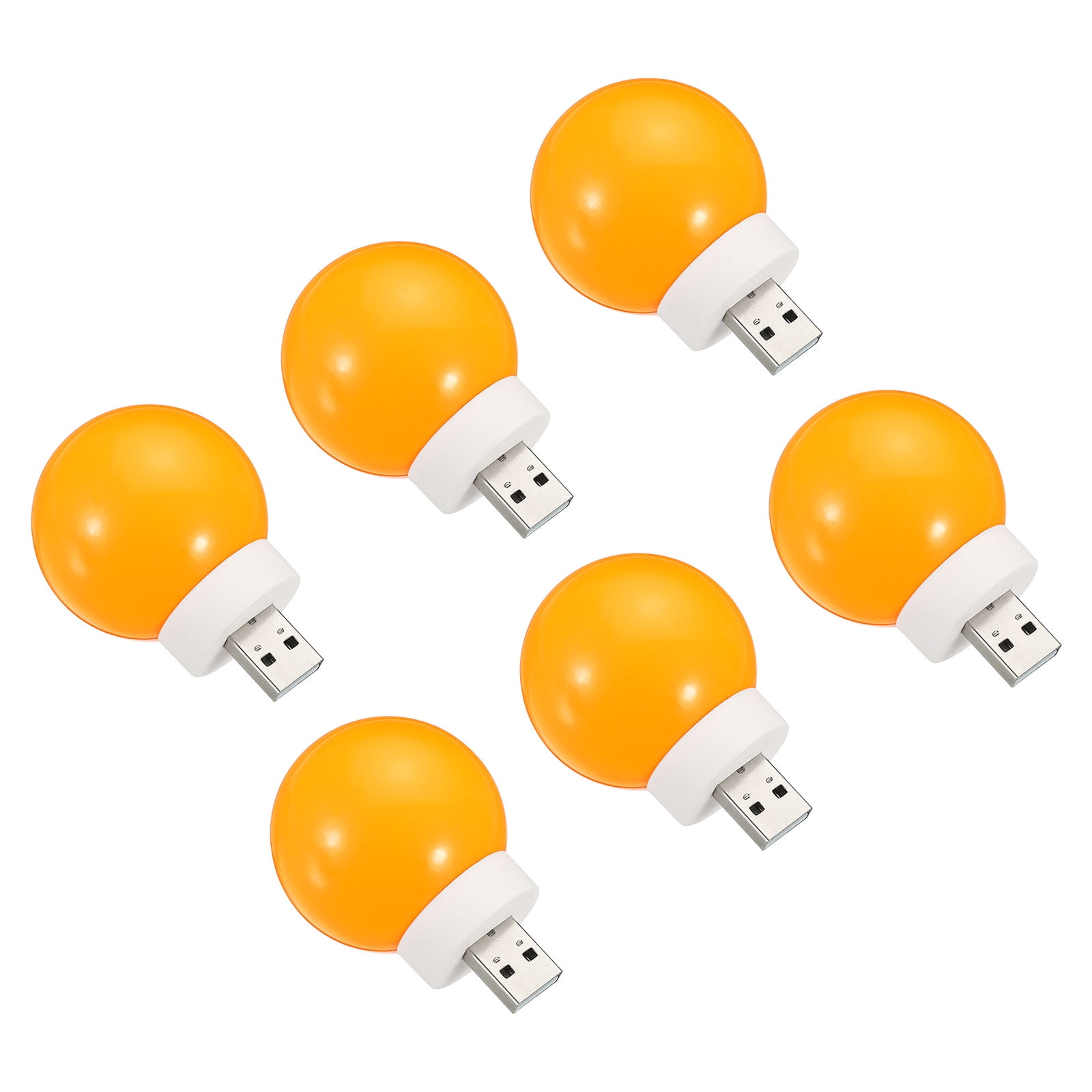 Uxcell USB Plug in Night Light 1W Portable Mini LED Lamp Bulb, Orange ...