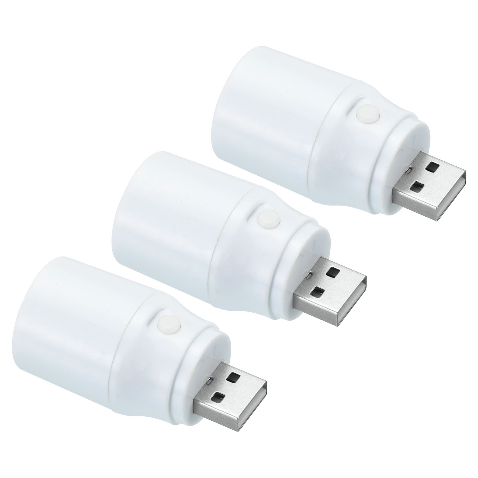 Uxcell USB Torch Rechargeable Portable Small LED Flashlight with Switch ...