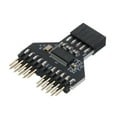Uxcell USB2.0 9Pin 1 to 2 Motherboard Extension Port HUB Splitter ...