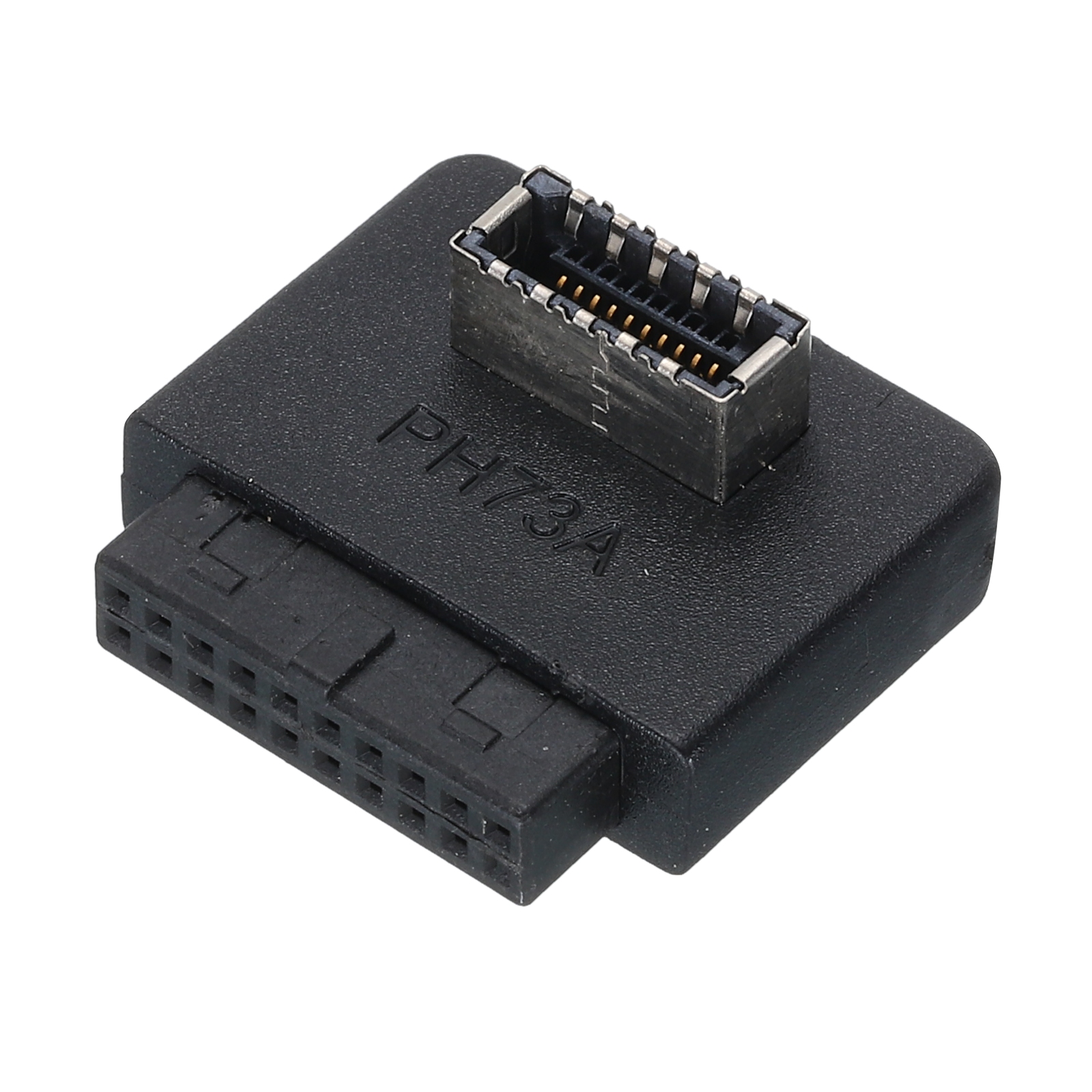 Uxcell USB3.0 19Pin TYPE-E Right Angle Adapter Front Panel Header Type ...