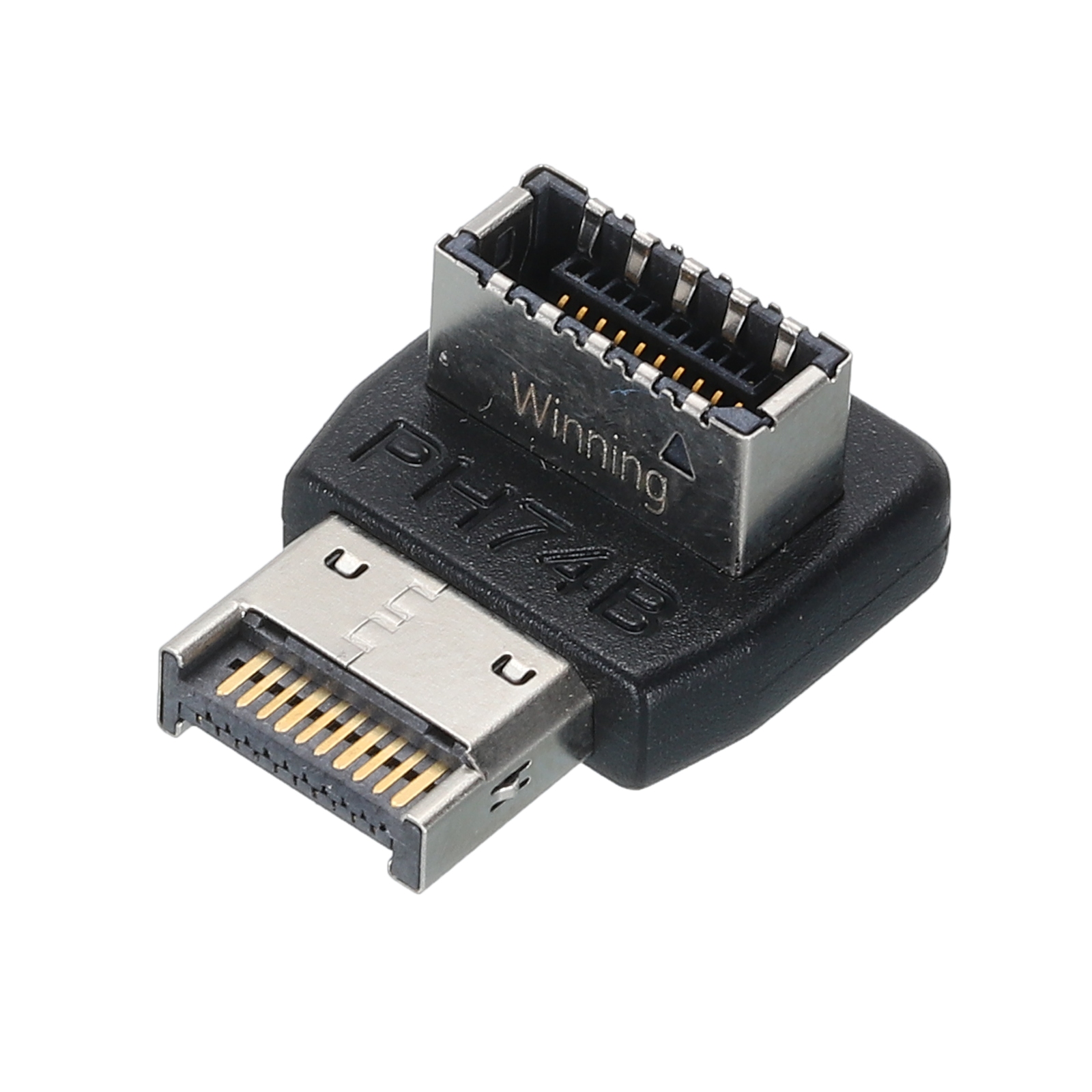 Uxcell USB3.1 TYPE-E 90 Degree Adapter Right Angle Front Panel Header ...