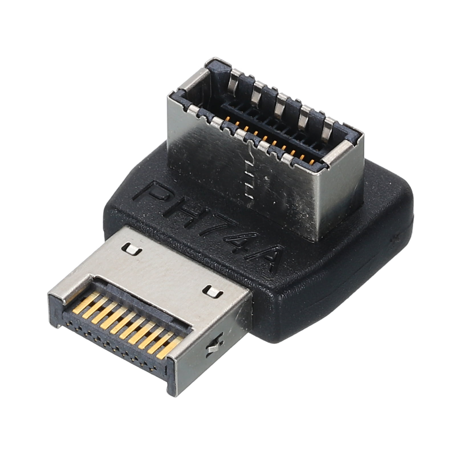 Uxcell USB3.1 TYPE-E 90 Degree Adapter Right Angle Front Panel Header ...