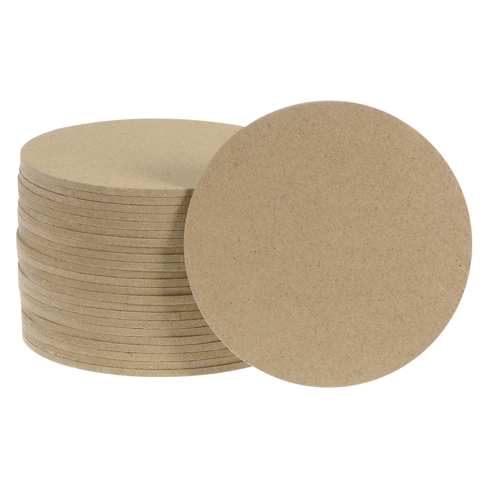 Uxcell Unfinished Wood Circles Disc Cutouts, 4" Wood Round Slices, 0.12 ...