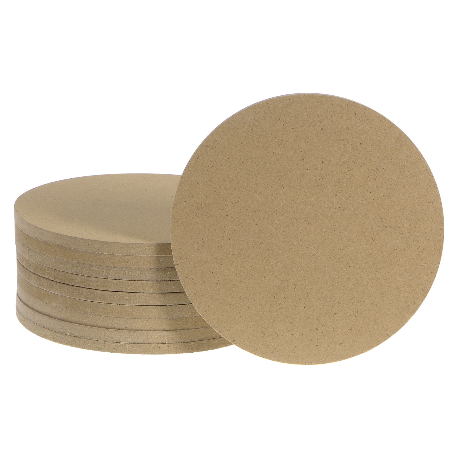 Uxcell Unfinished Wood Circles Disc Cutouts, 4" Wood Round Slices, 0.2 ...