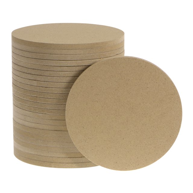 Uxcell Unfinished Wood Circles Disc Cutouts, 4" Wood Round Slices, 0.2 ...