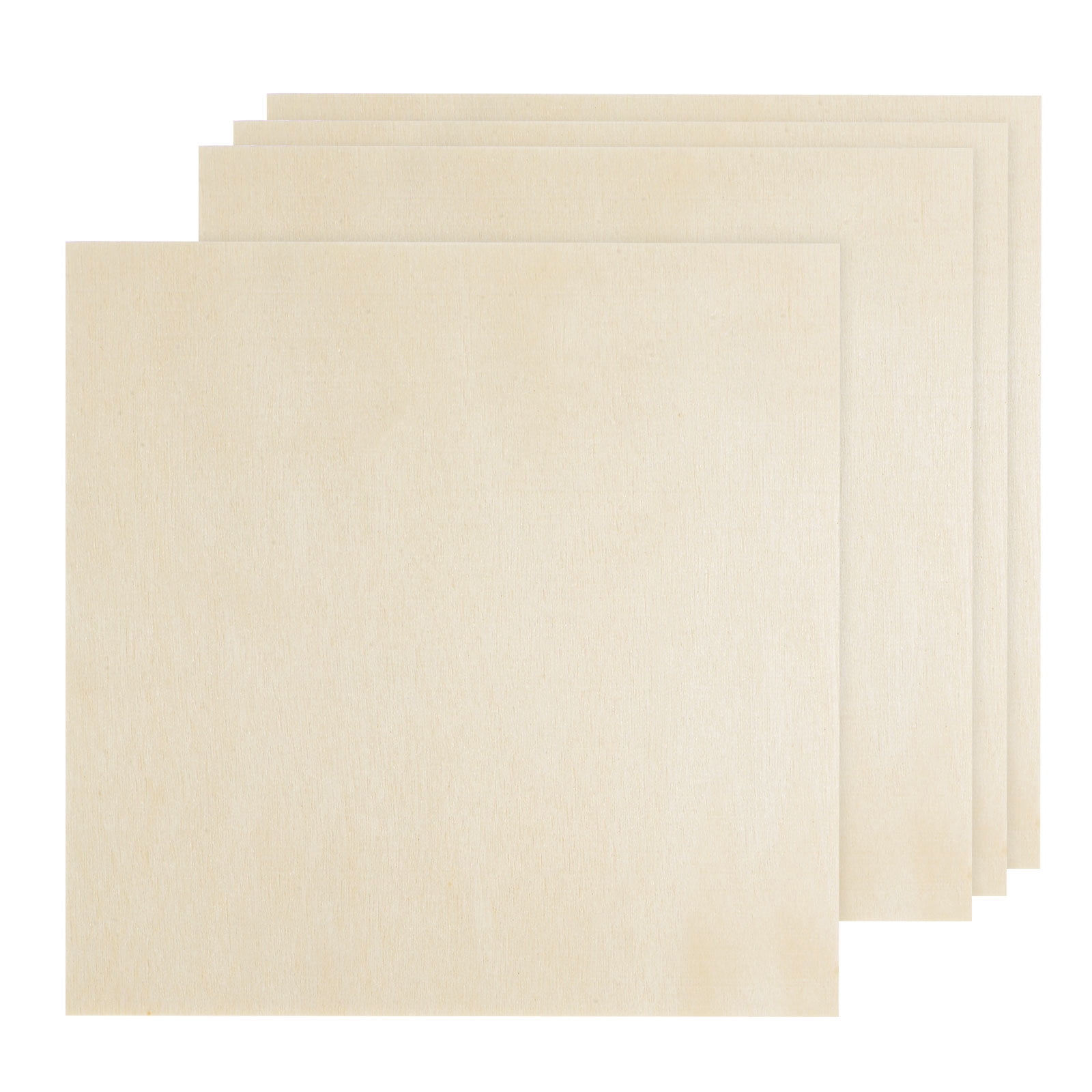 Uxcell Unfinished Wood Square Cutouts, 10" Squares Wood Slices, 0.12 ...