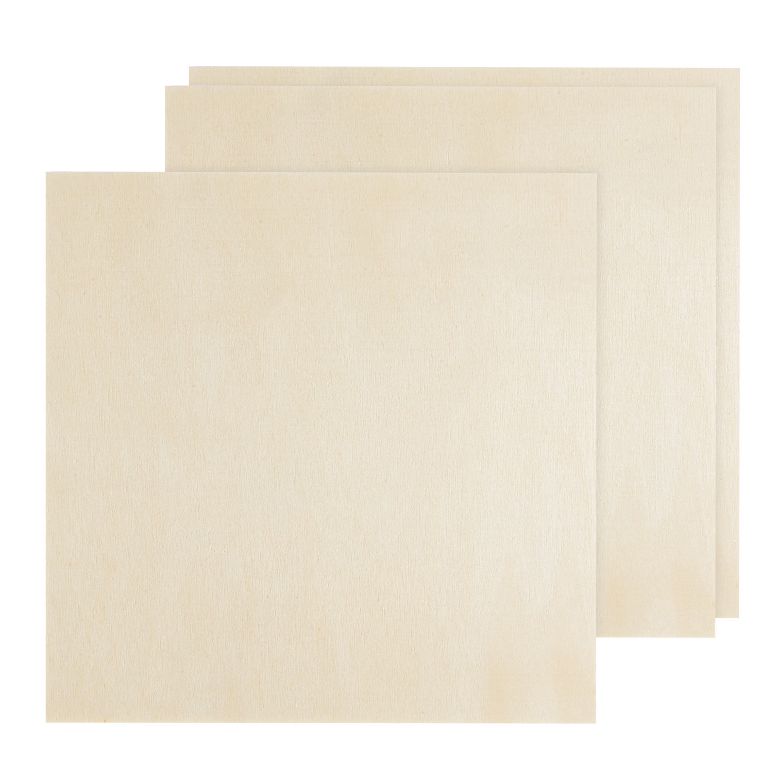 Uxcell Unfinished Wood Square Cutouts, 12" Squares Wood Slices, 0.12 ...