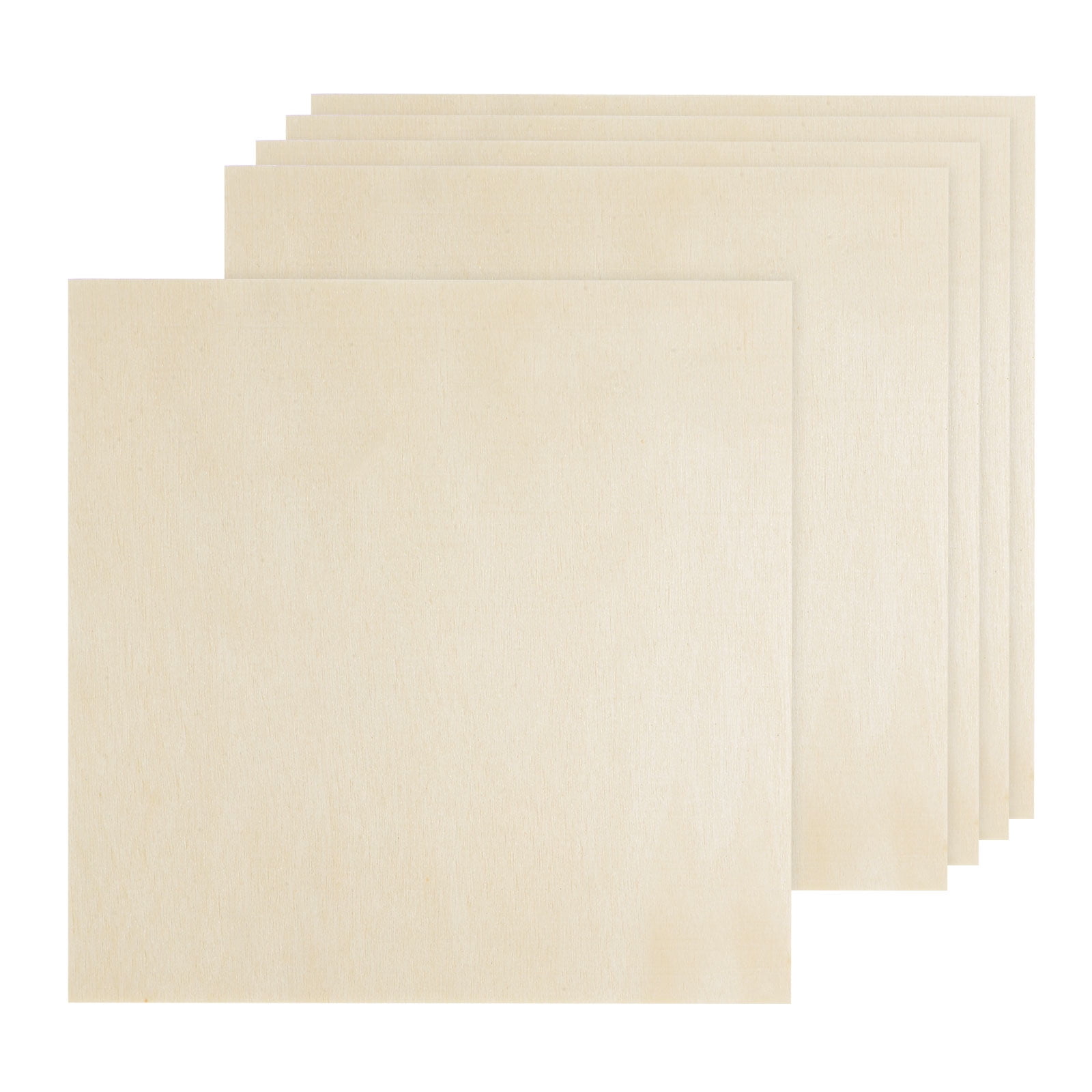 Uxcell Unfinished Wood Square Cutouts, 4" Squares Wood Slices, 0.12 ...