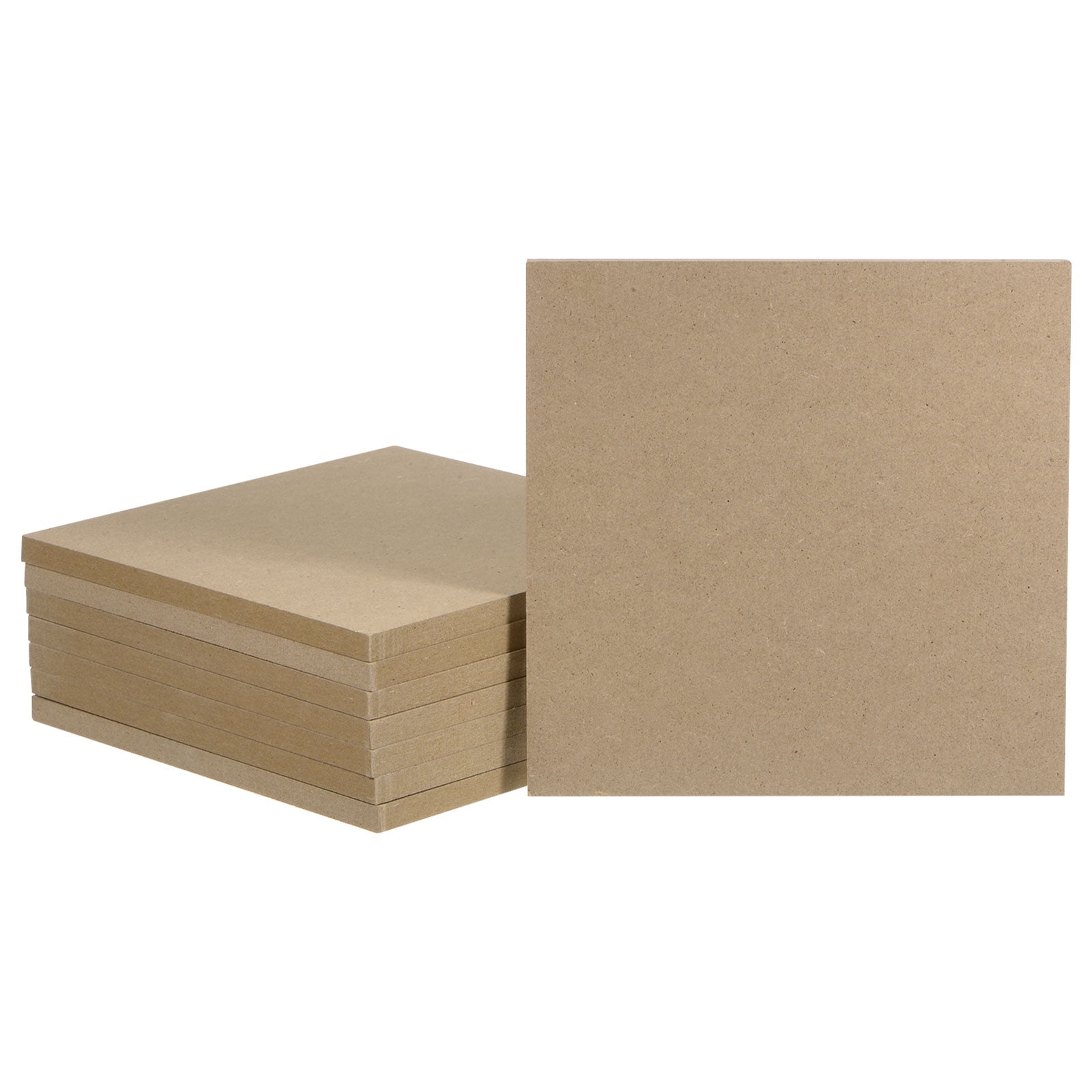 Uxcell Unfinished Wood Square Cutouts, 6" Wood Slices, 0.31" Thick 8 ...