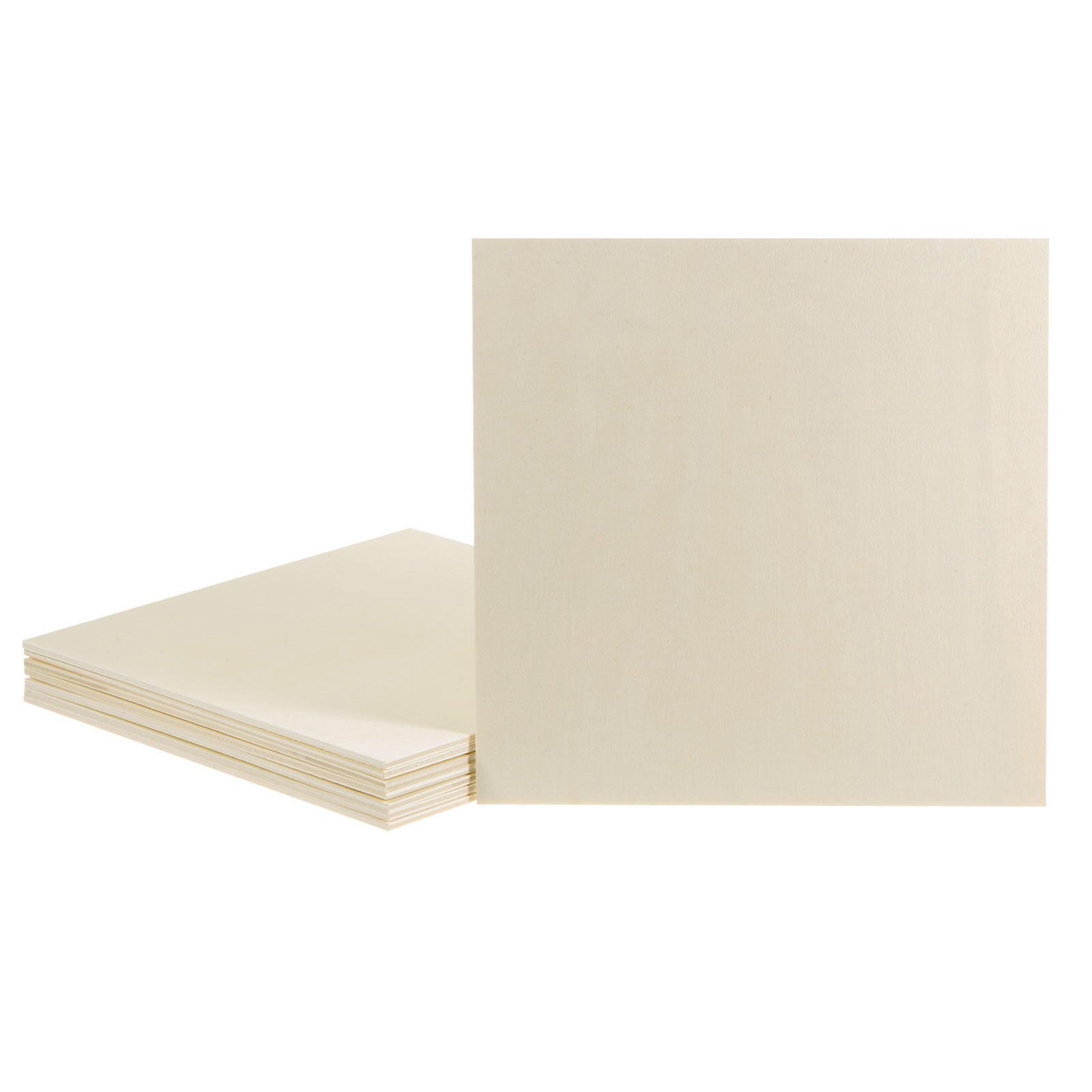 Uxcell Unfinished Wood Square Cutouts, 8" Squares Wood Slices, 0.12 ...
