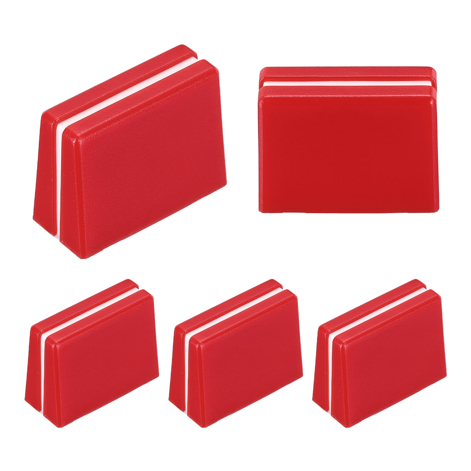 Uxcell Universal Fader Knobs, Red Mixer Fader Caps Slider Potentiometer ...