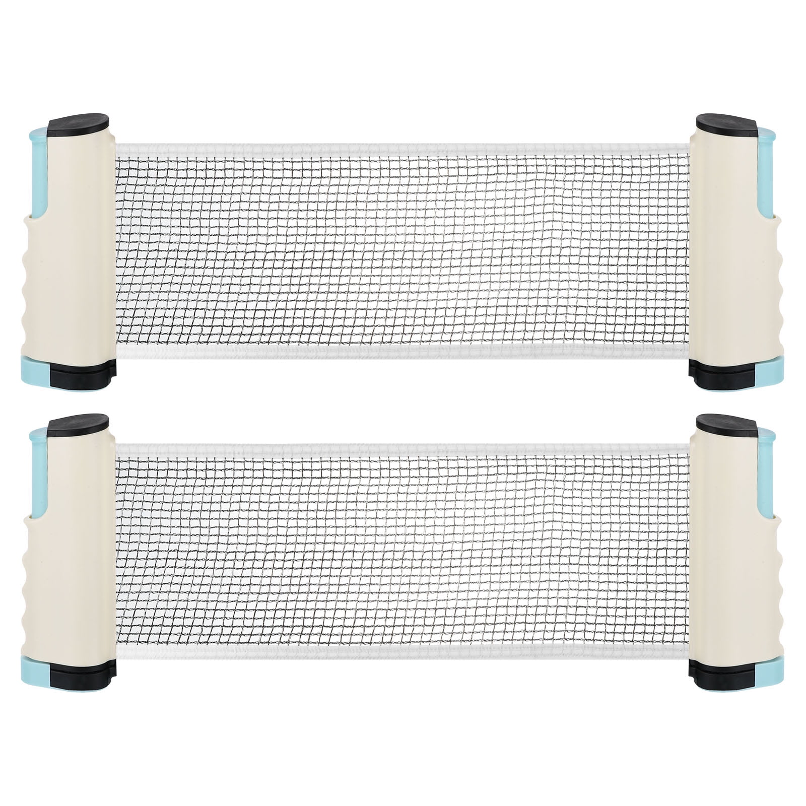 Uxcell Up to 2" Retractable Ping Pong Net Portable Table Tennis Net and Post Replacement, Blue ...