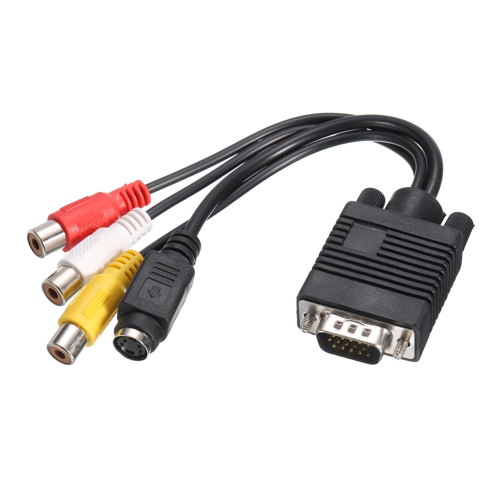 Uxcell VGA to RCA Cable, 3RCA S-Video Adapter VGA Cable for TV PC ...