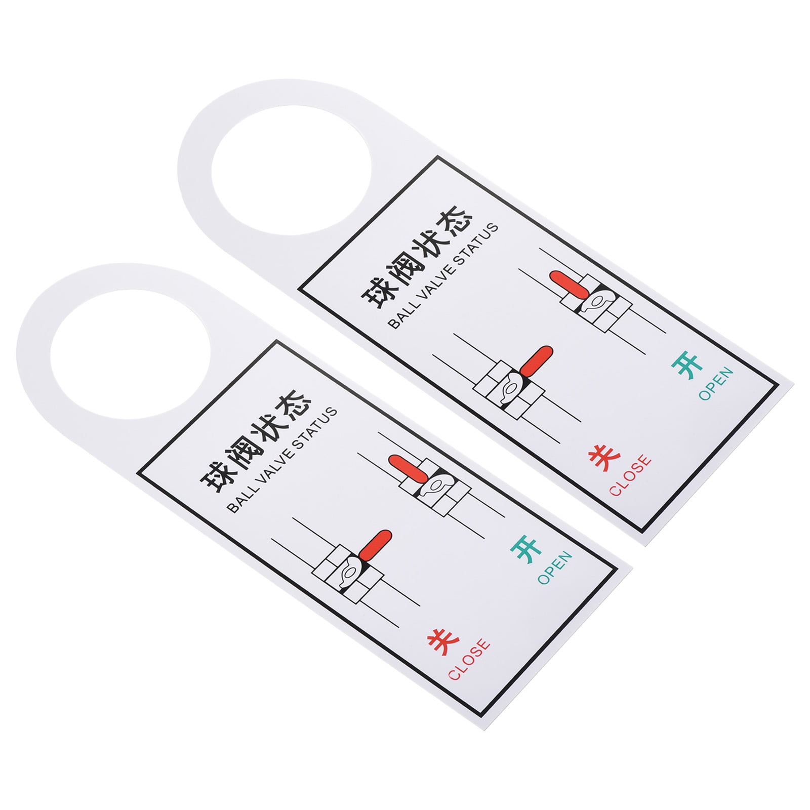 Uxcell Valve Identifier Tag "Ball Valve Status" Label Holder, Black on ...