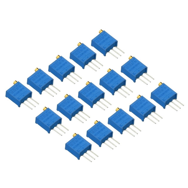 Uxcell Variable Resistor Assorted Kit 15pcs 100 to 500K Ohm Trimmer ...