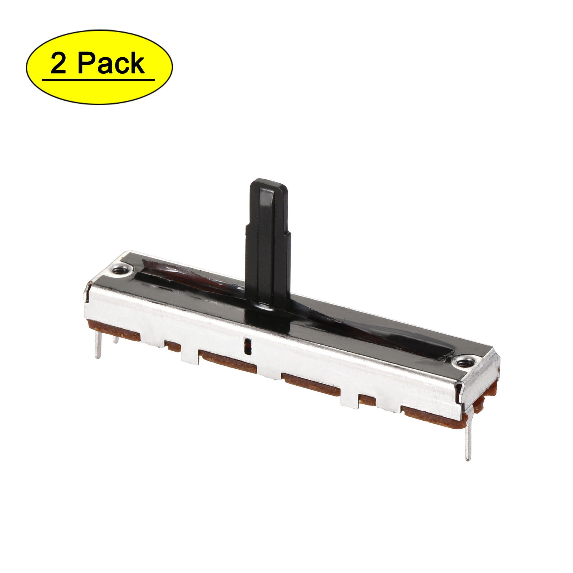 Uxcell Variable Resistors 45mm Straight Slide Potentiometer B100K Ohm ...