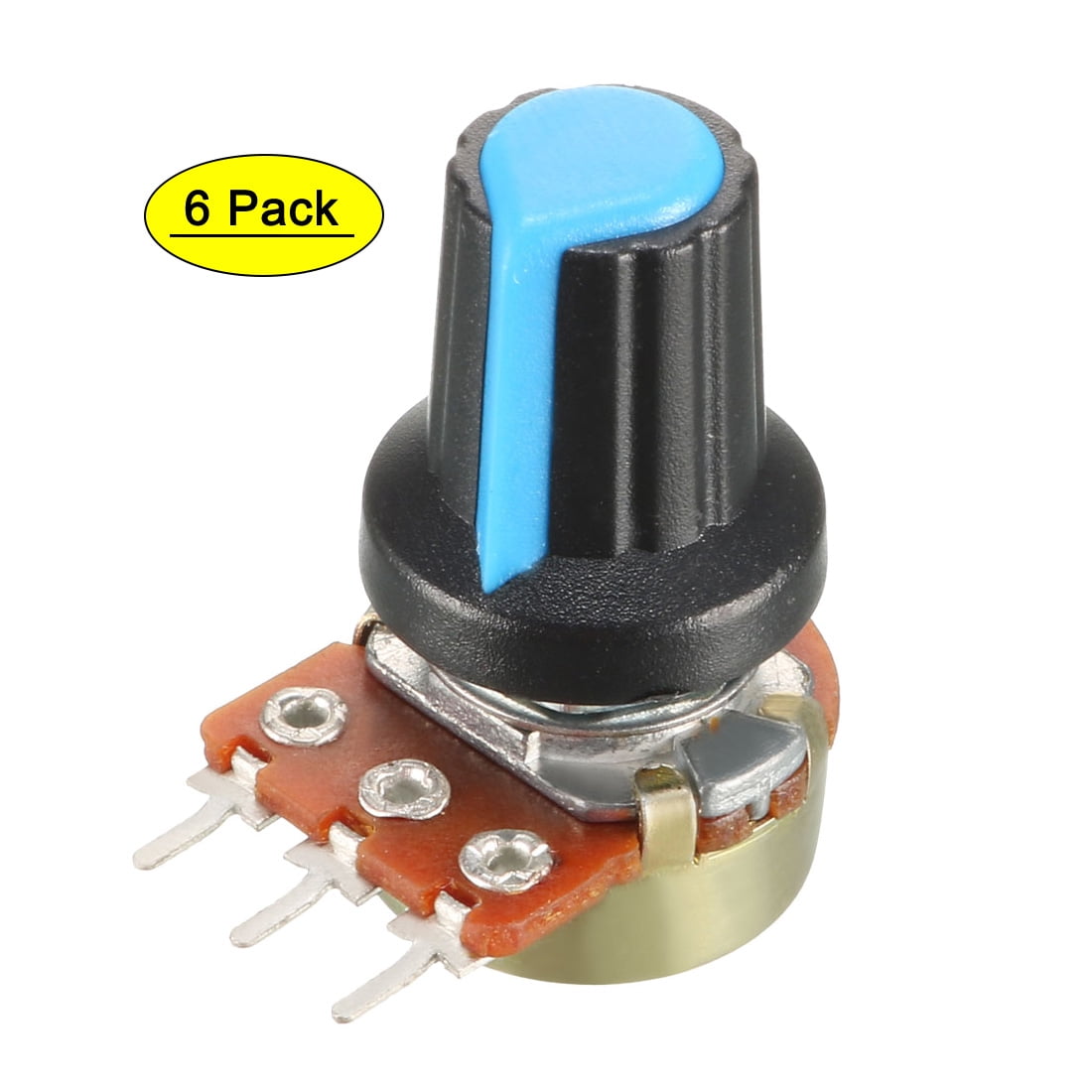 Uxcell Variable Resistors Rotary Carbon Film Taper Potentiometer with ...