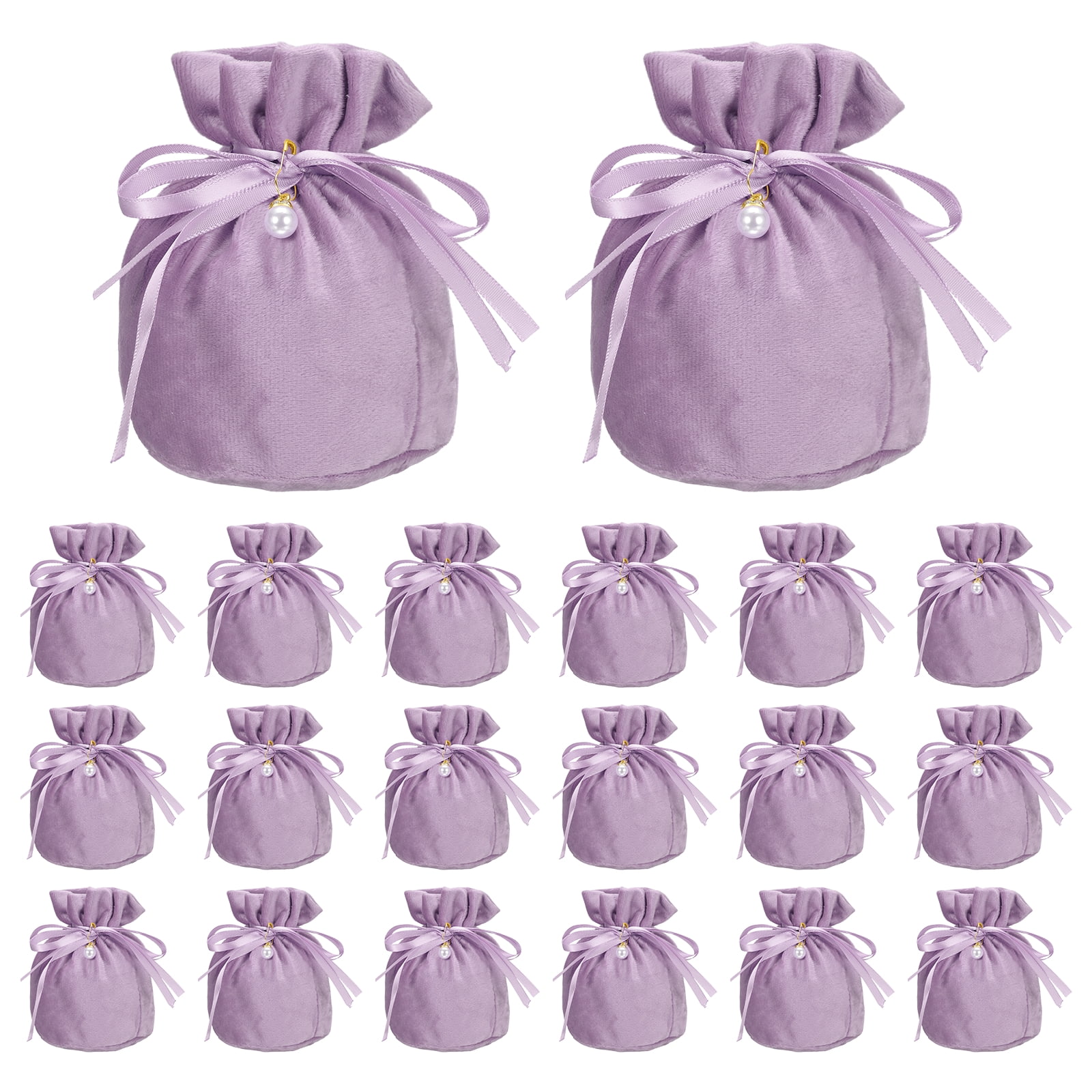 Uxcell Velvet Drawstring Bags, (6 x 5 Inch, Purple) (20 Pcs ), Flannel ...