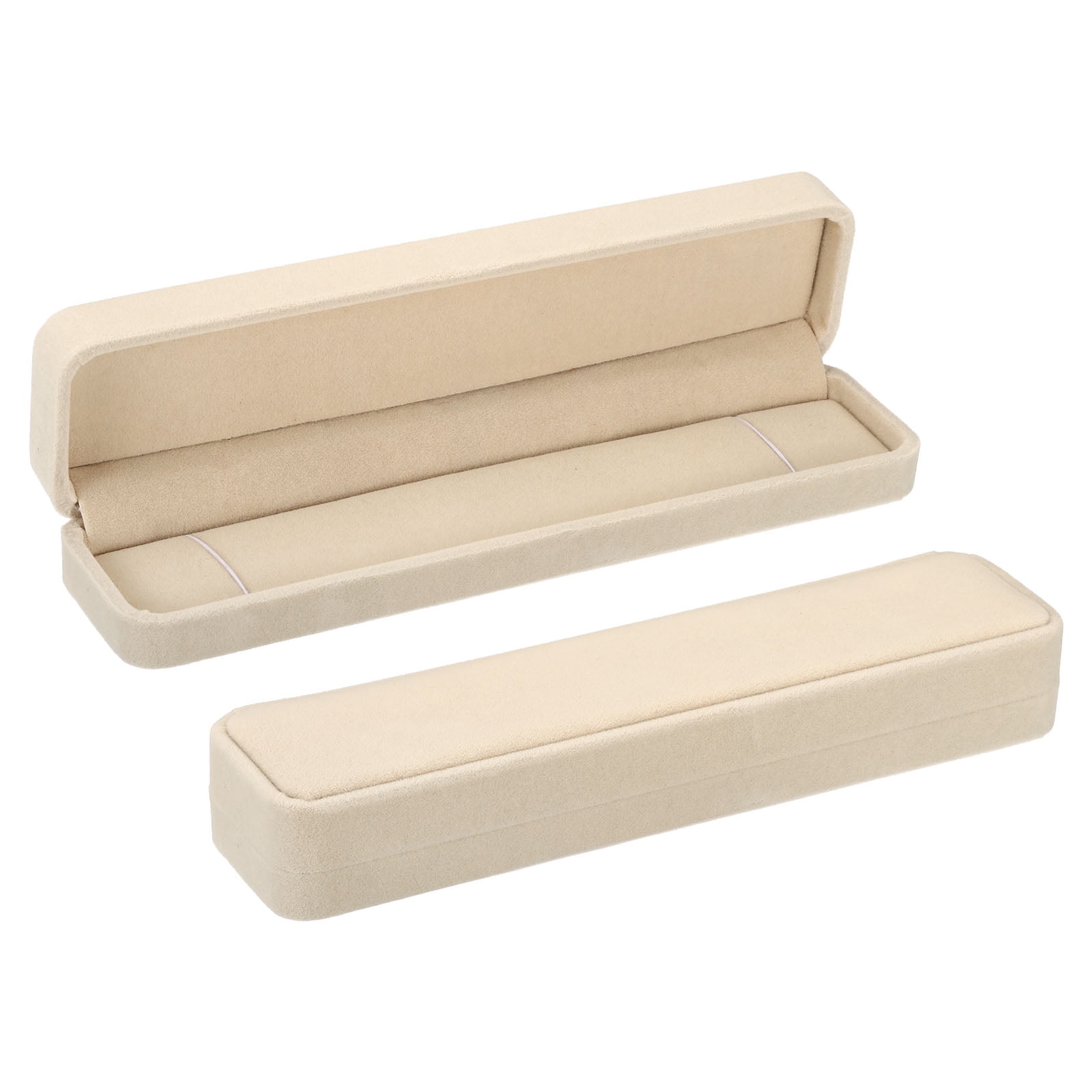 Uxcell Velvet Necklace Box Single Slot Long Chain Box Vintage Jewelry ...