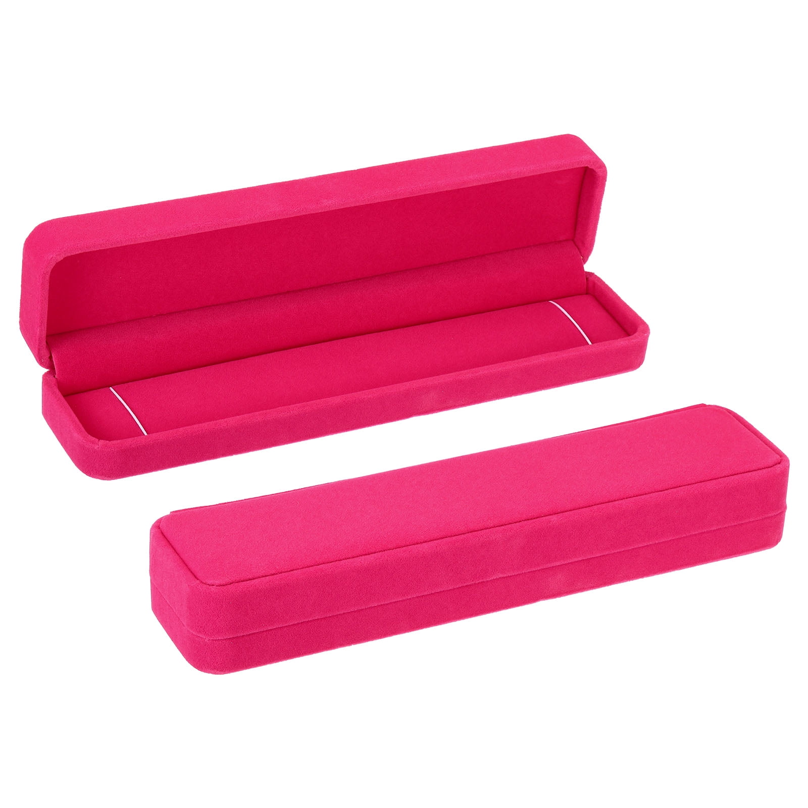 Uxcell Velvet Necklace Box Single Slot Long Chain Box Vintage Jewelry ...