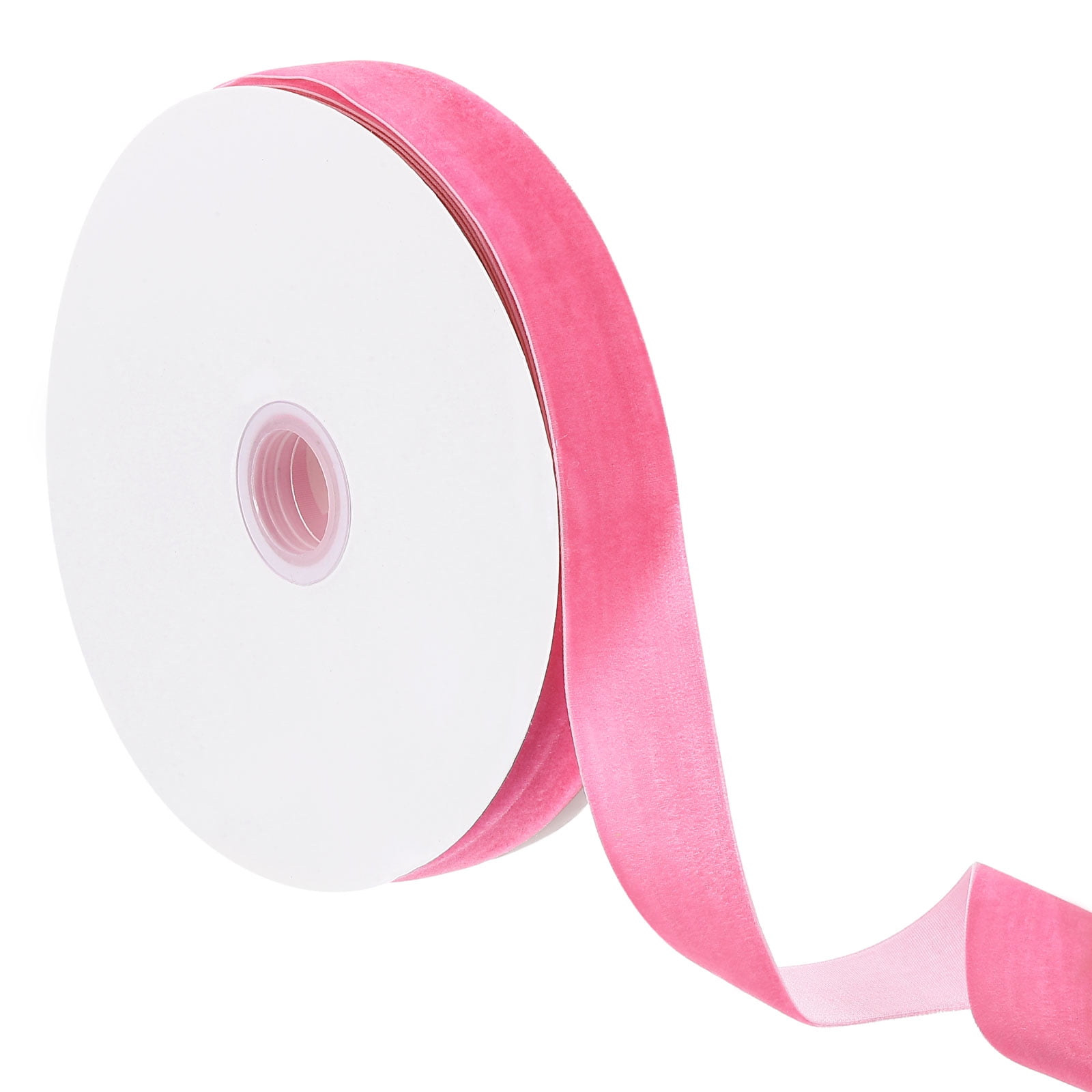 Uxcell Velvet Ribbon, 1" x 20 Yards Peach Pink Velvet Fabric Trimming ...