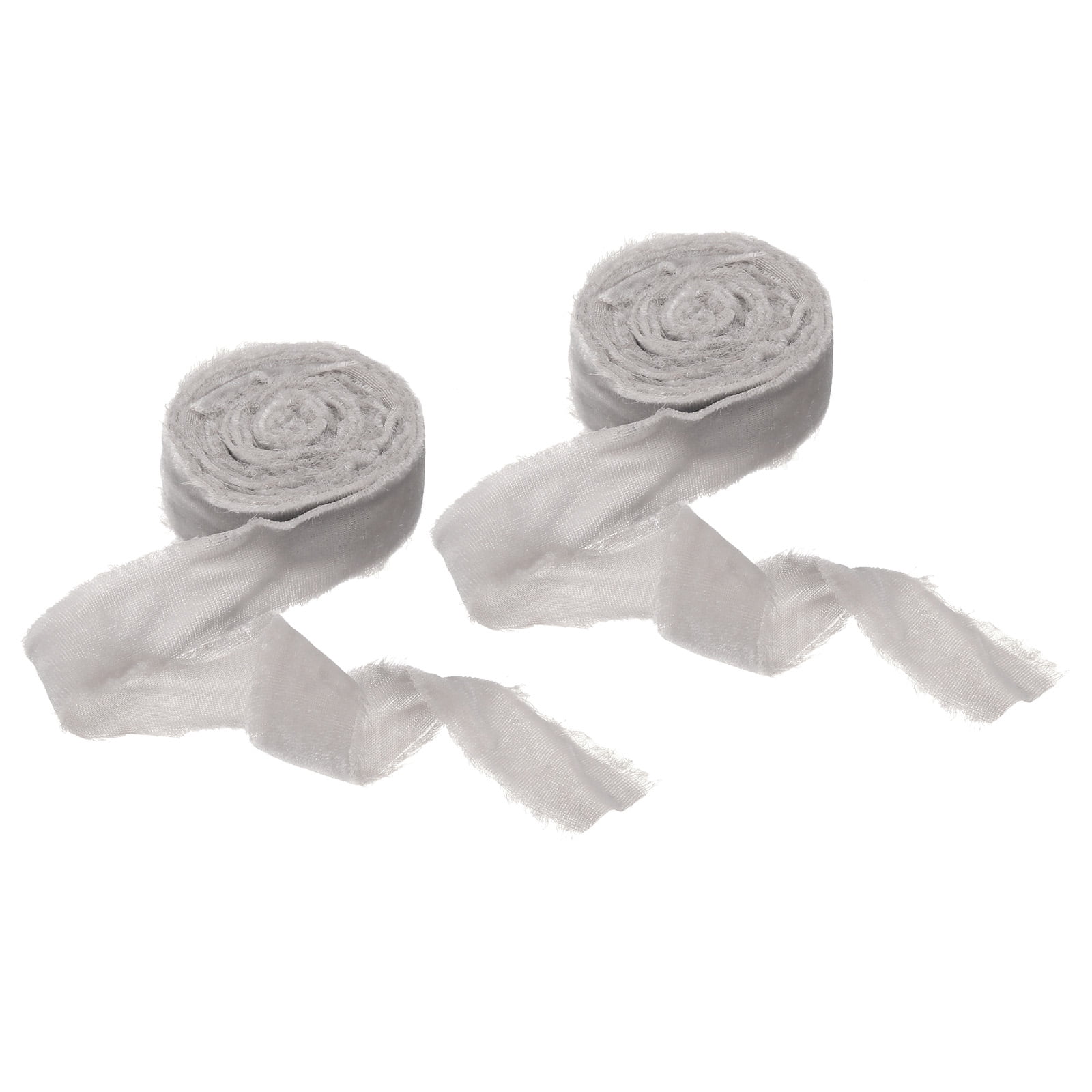 Uxcell Velvet Ribbon Crinkled Handmade Frayed Edge Vintage Ribbons for ...
