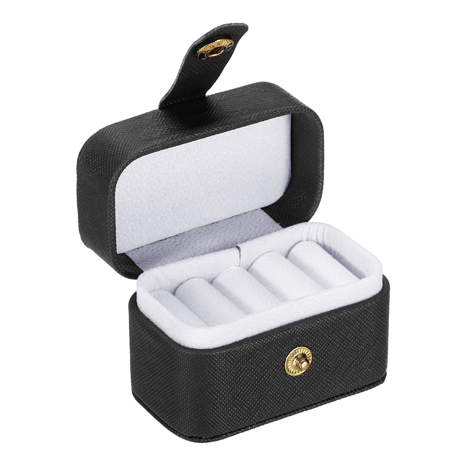 Uxcell Velvet Ring Box, 4 Slots Travel Ring Box Jewelry Holder Portable ...