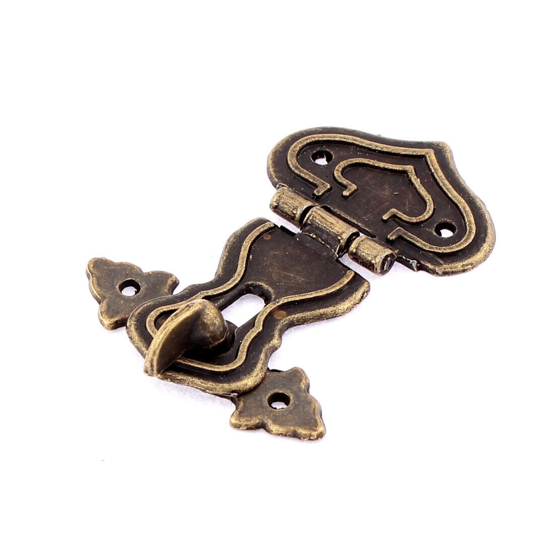 Uxcell Vintage Bronze Hasp Lock Latch Set - Decorative Cabinet Jewelry ...