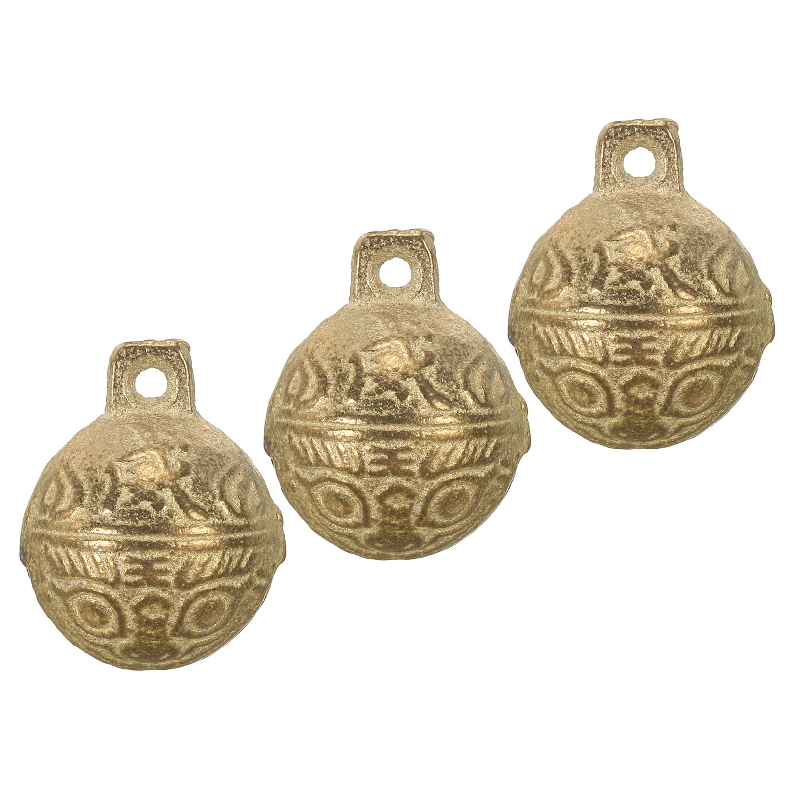 Uxcell Vintage Copper Bells, Mini Craft Jingle Bells 1.2" Metal Hanging ...