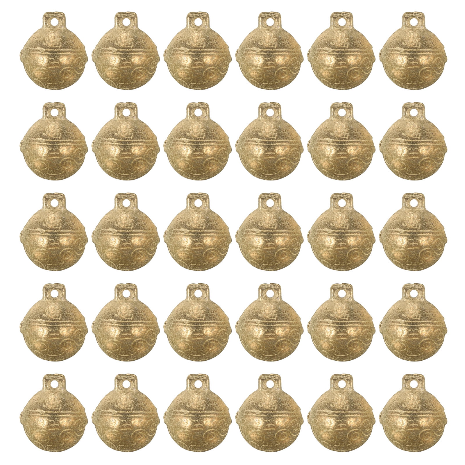 Uxcell Vintage Copper Bells, Mini Craft Jingle Bells 1" Metal Hanging ...