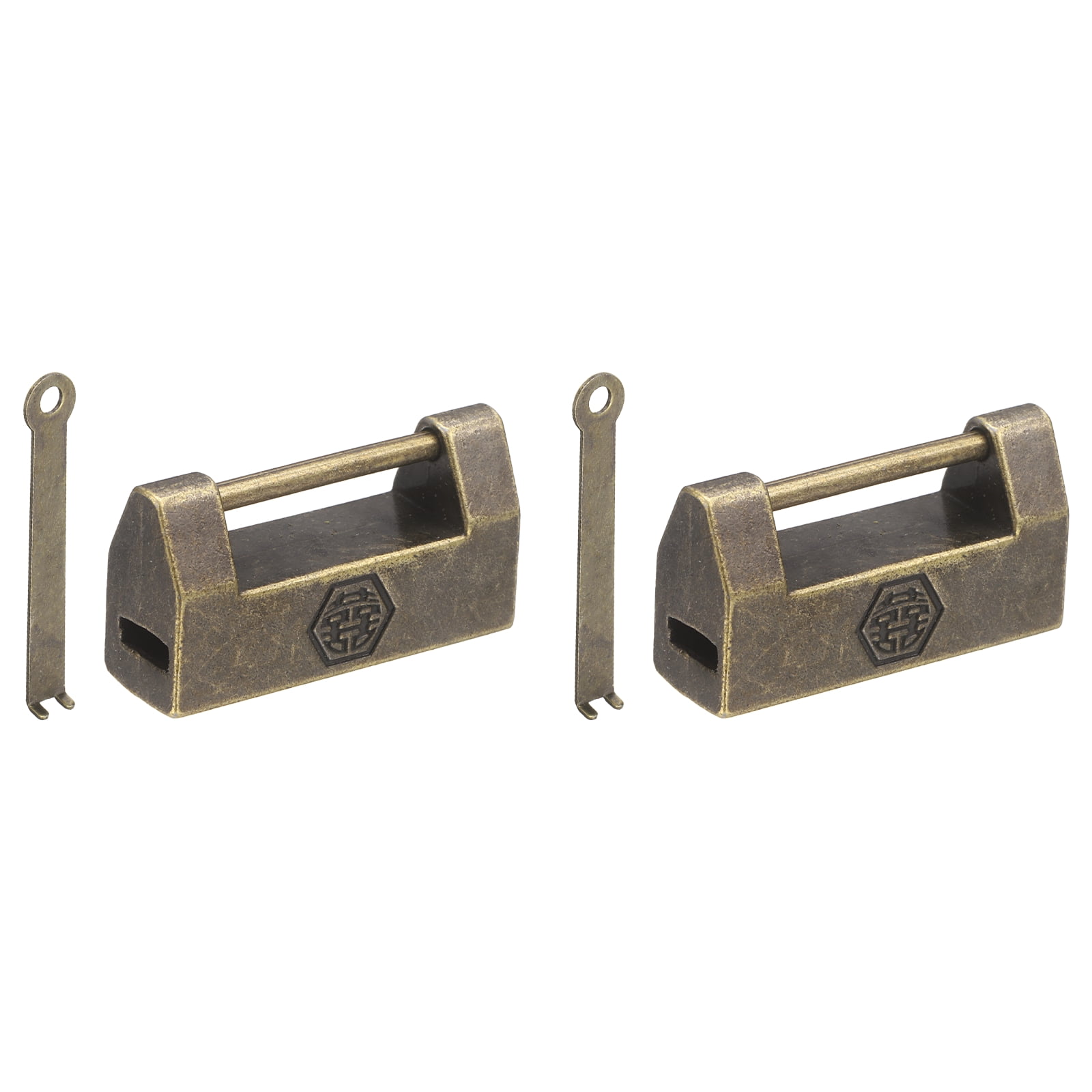 Uxcell Vintage Decorative Horizontal Padlock, (1.22", Bronze) (2Pcs ...