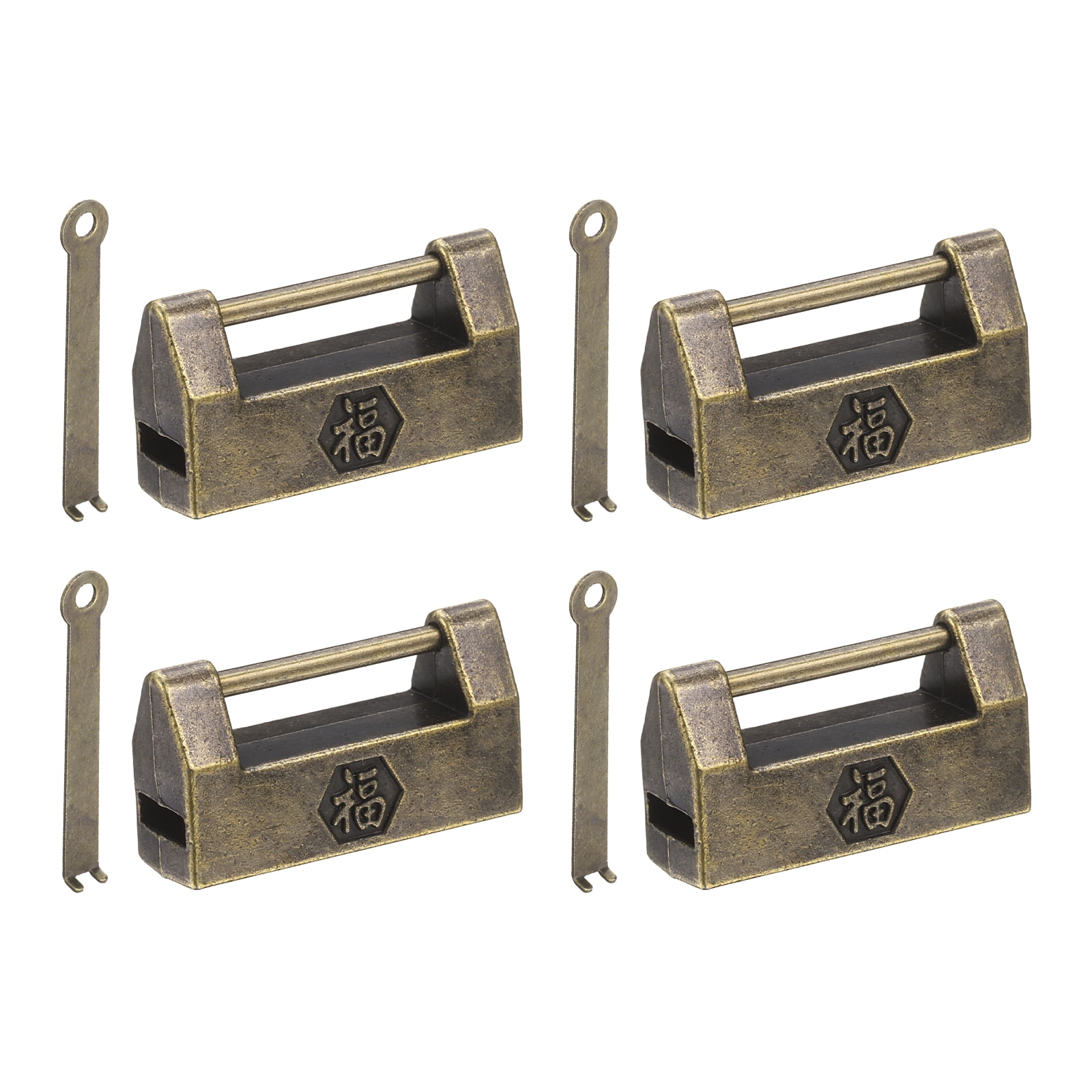 Uxcell Vintage Decorative Horizontal Padlock, (1.22", Bronze) (4Pcs ...