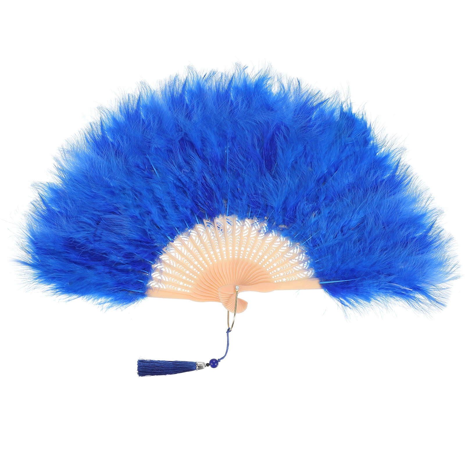 Uxcell Vintage Marabou Feather Fan, Flapper Hand Fan Folding Handheld ...