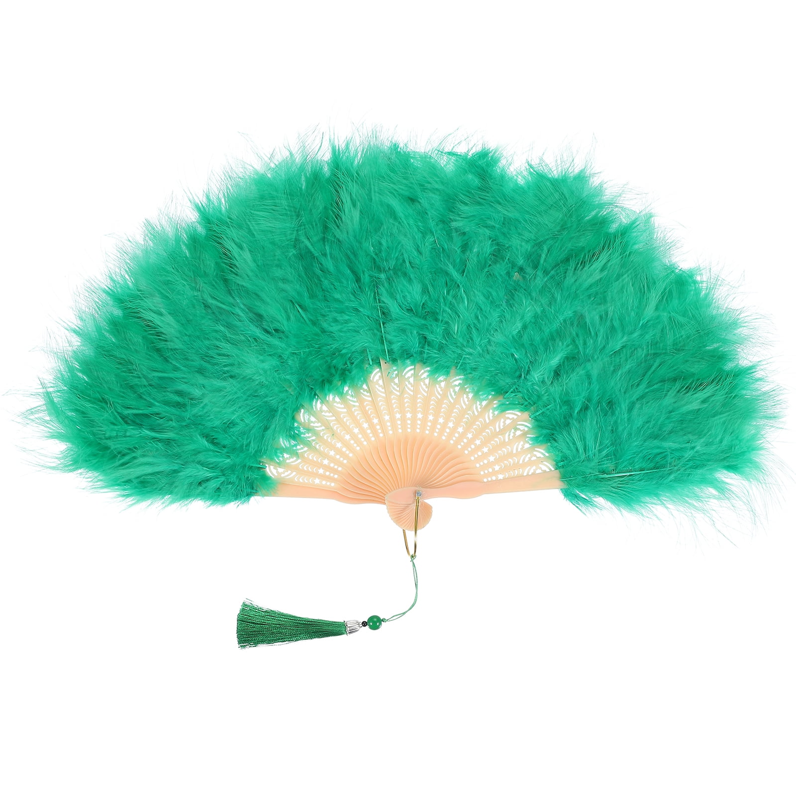 Uxcell Vintage Marabou Feather Fan, Flapper Hand Fan Folding Handheld ...