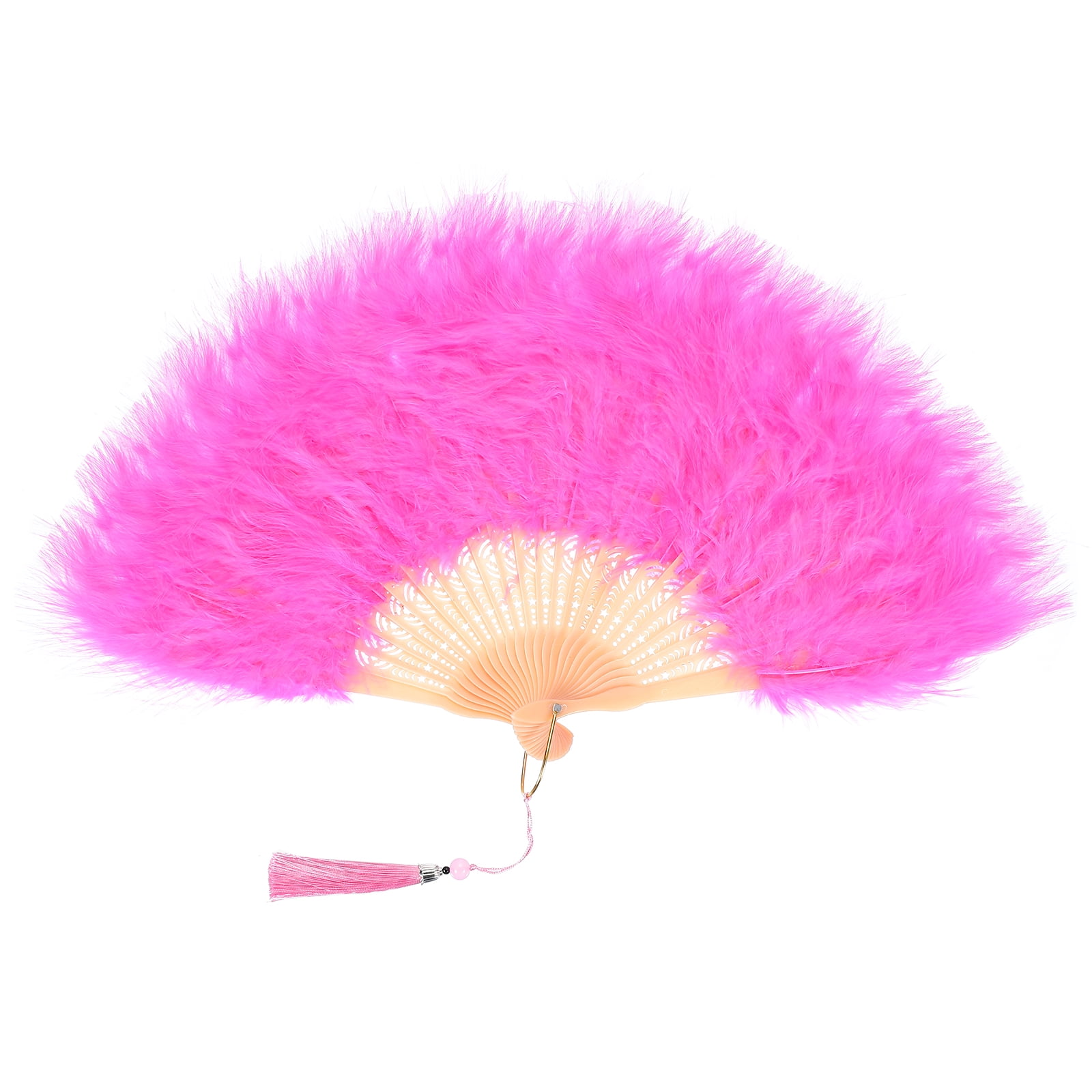 Uxcell Vintage Marabou Feather Fan, Flapper Hand Fan Folding Handheld ...