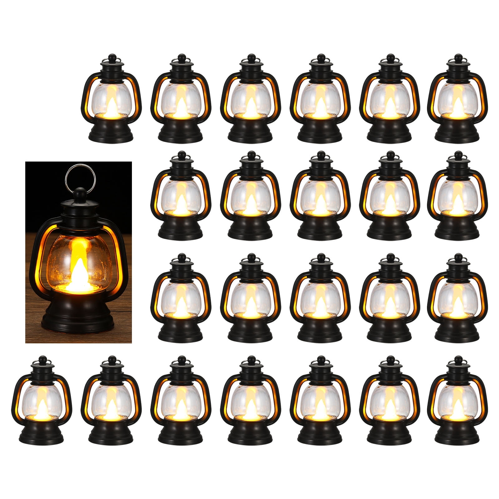 Uxcell Vintage Mini Lantern with LED Candle 4