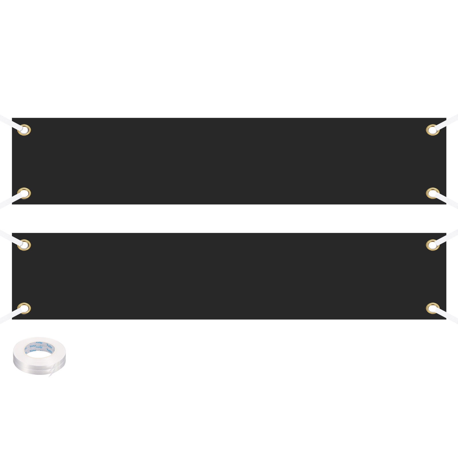 Uxcell Vinyl Blank Banners Signs to Decorate 2'x10' Sublimation Black ...