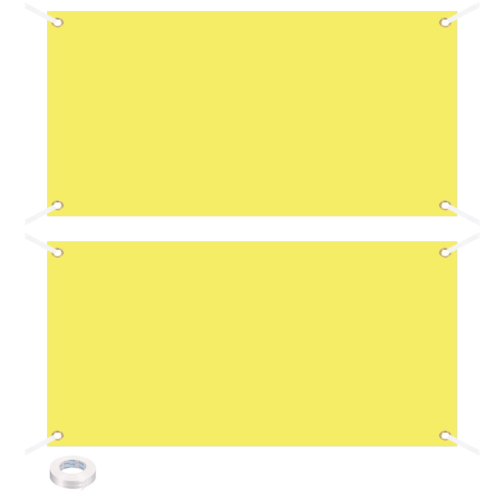 Uxcell Vinyl Blank Banners Signs to Decorate 2'x4' Sublimation Yellow ...