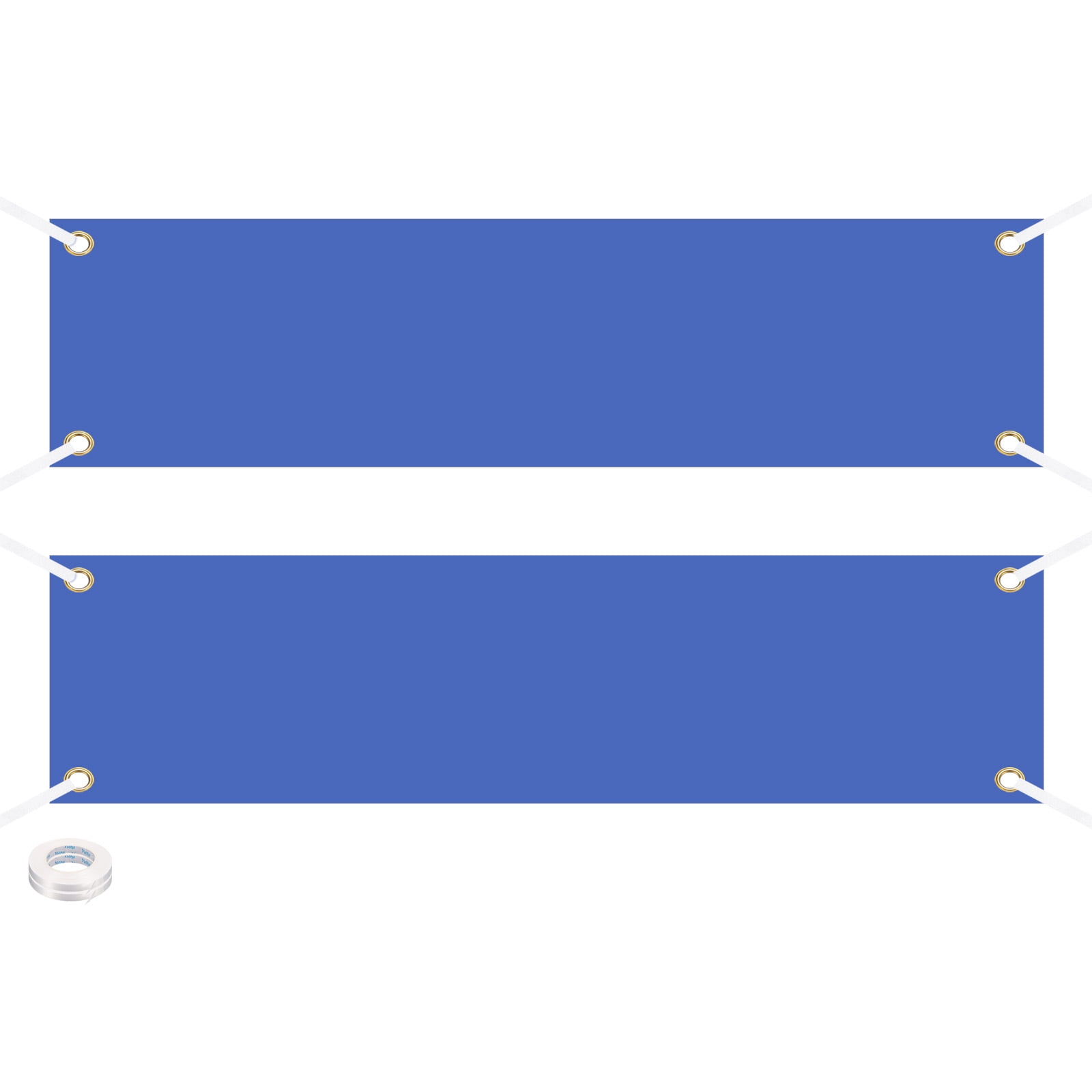 Uxcell Vinyl Blank Banners Signs to Decorate 2'x8' Sublimation Blue ...