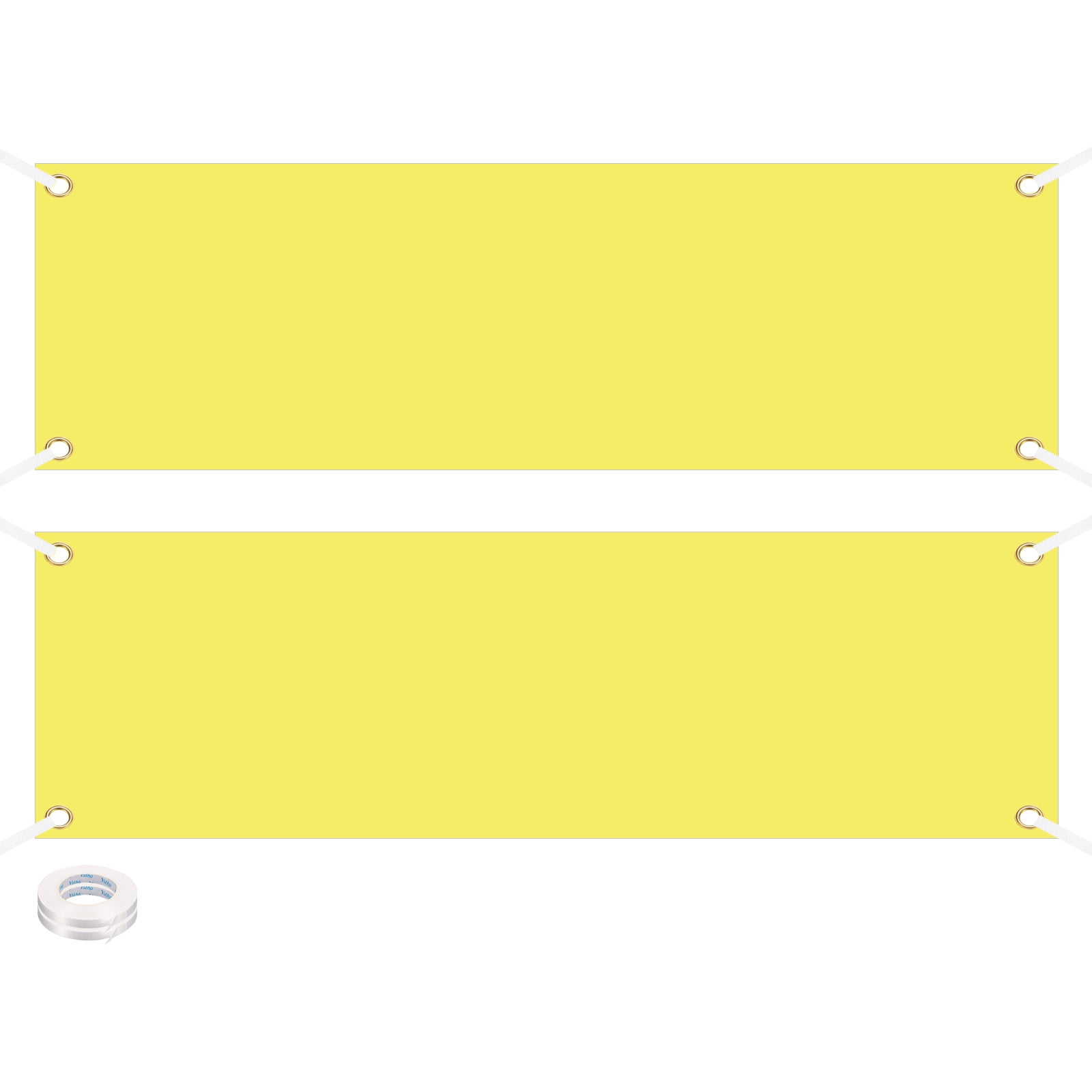 Uxcell Vinyl Blank Banners Signs to Decorate 3'x10' Sublimation Yellow ...