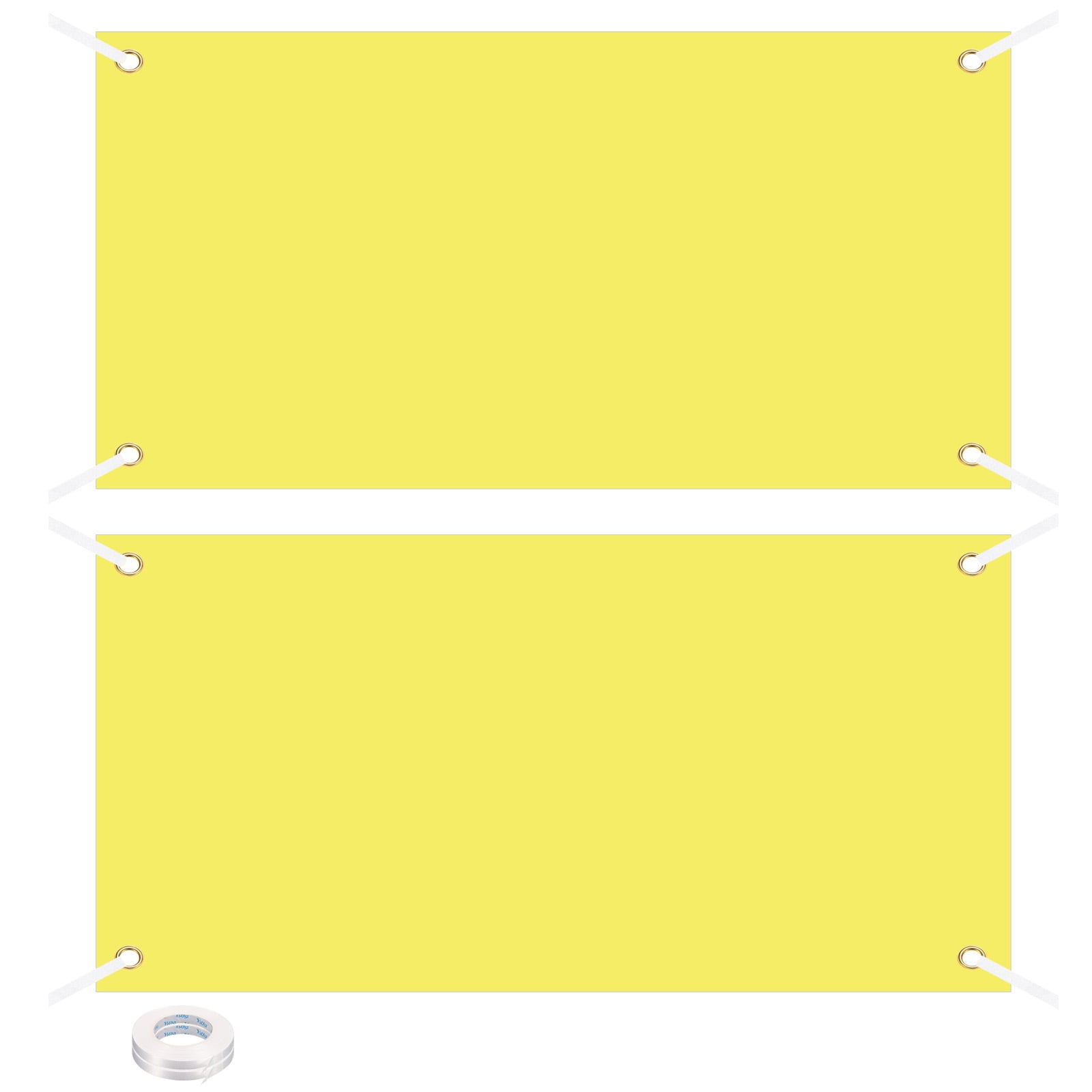 Uxcell Vinyl Blank Banners Signs to Decorate 3'x6' Sublimation Yellow ...
