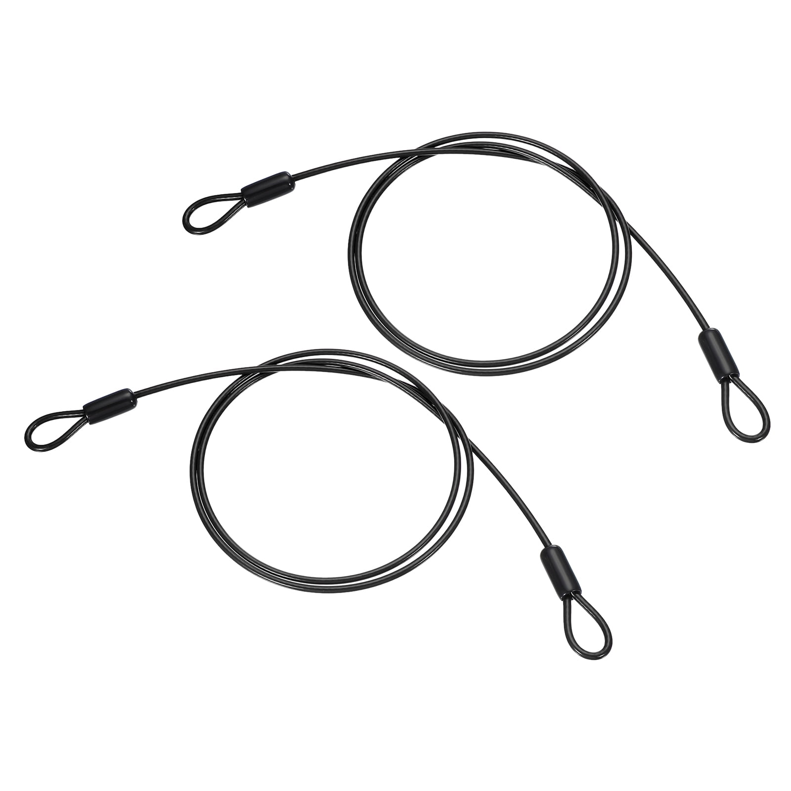 Uxcell Vinyl Coated Stainless Steel Cable with Loops, Flexible Wire ...