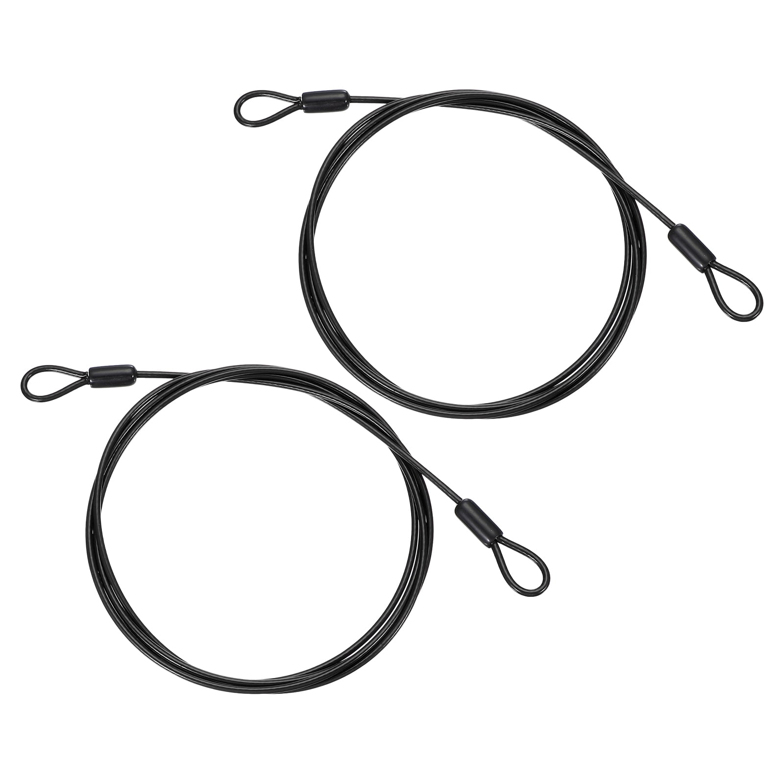 Uxcell Vinyl Coated Stainless Steel Cable with Loops, Flexible Wire ...