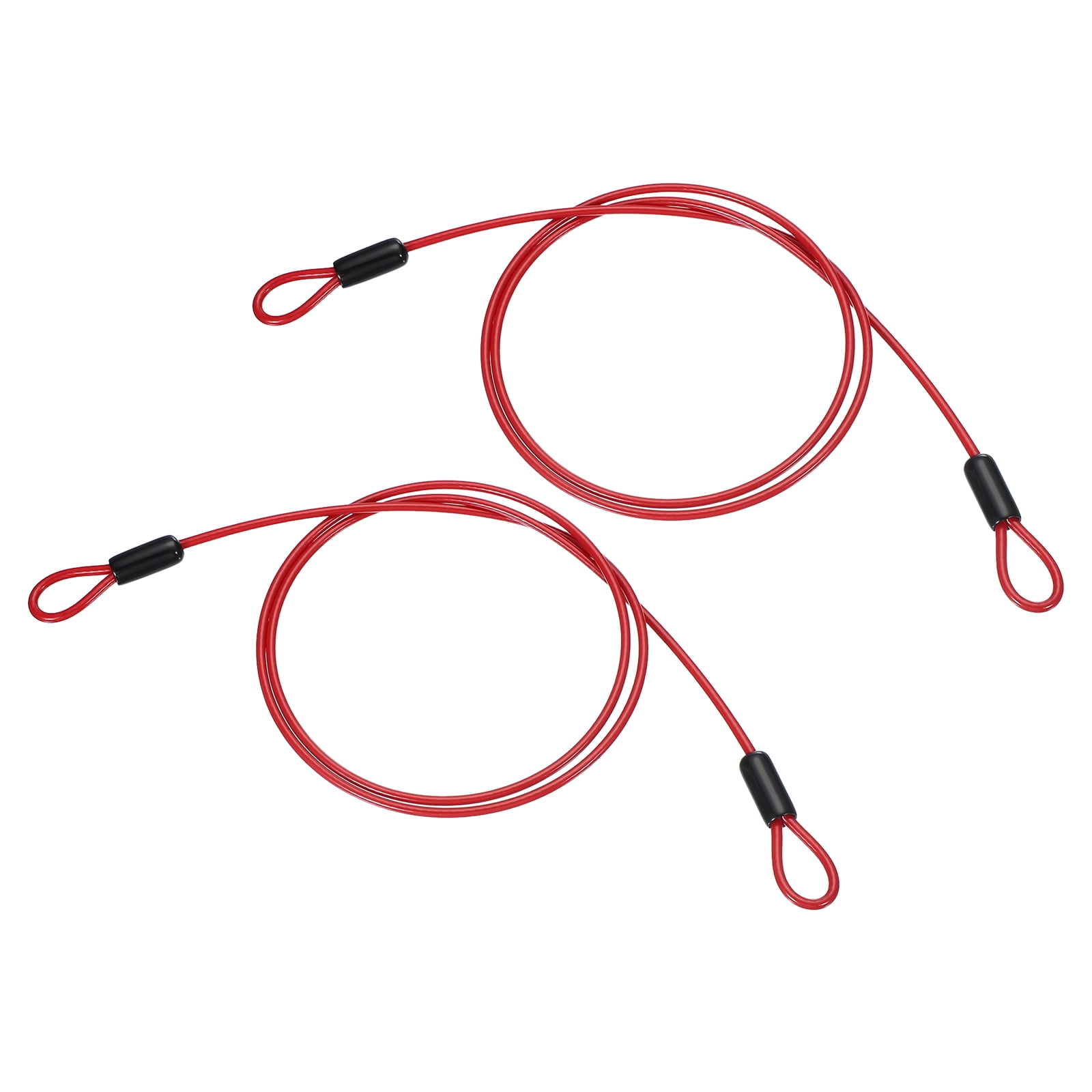 Uxcell Vinyl Coated Stainless Steel Cable with Loops, Flexible Wire ...