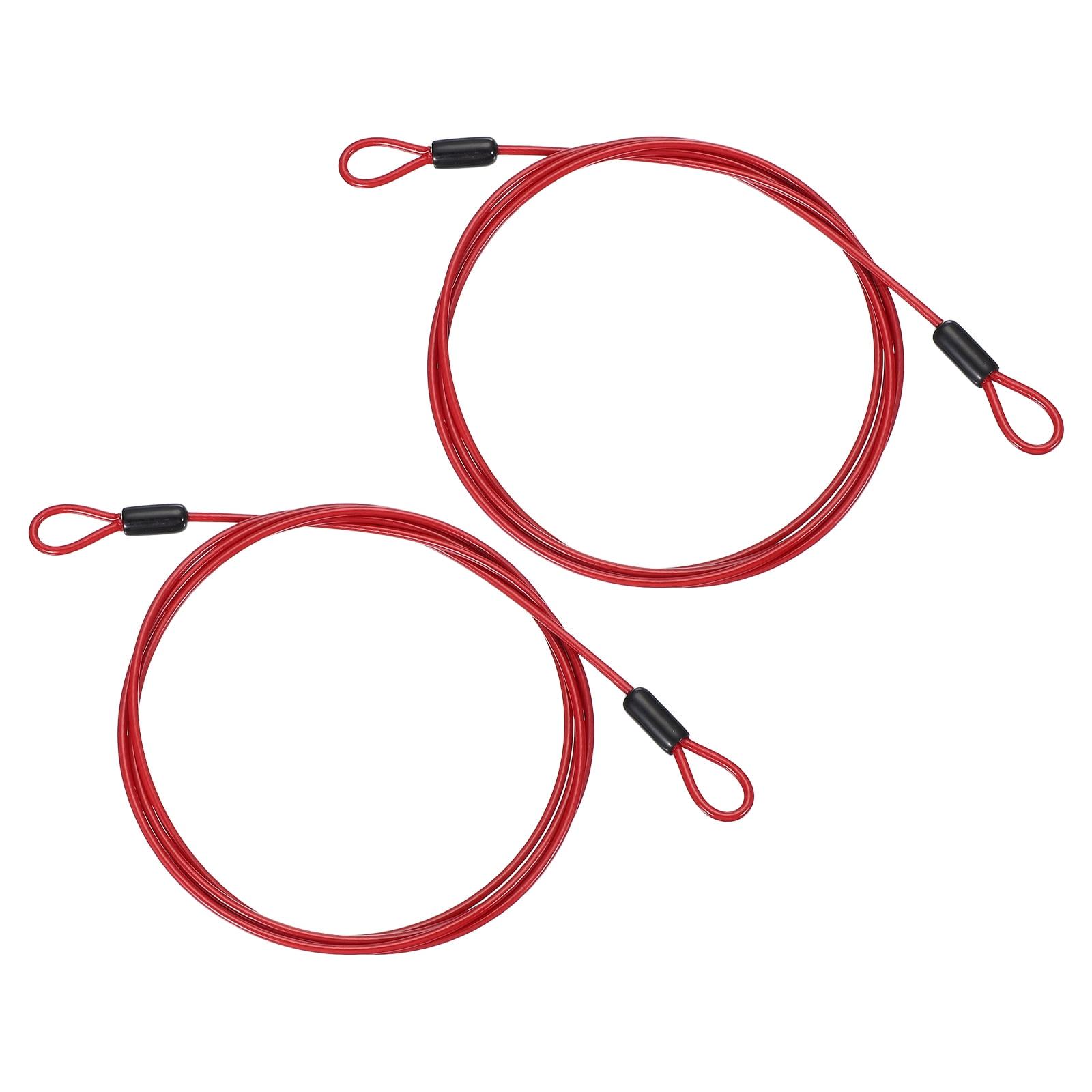 Uxcell Vinyl Coated Stainless Steel Cable with Loops, Flexible Wire ...