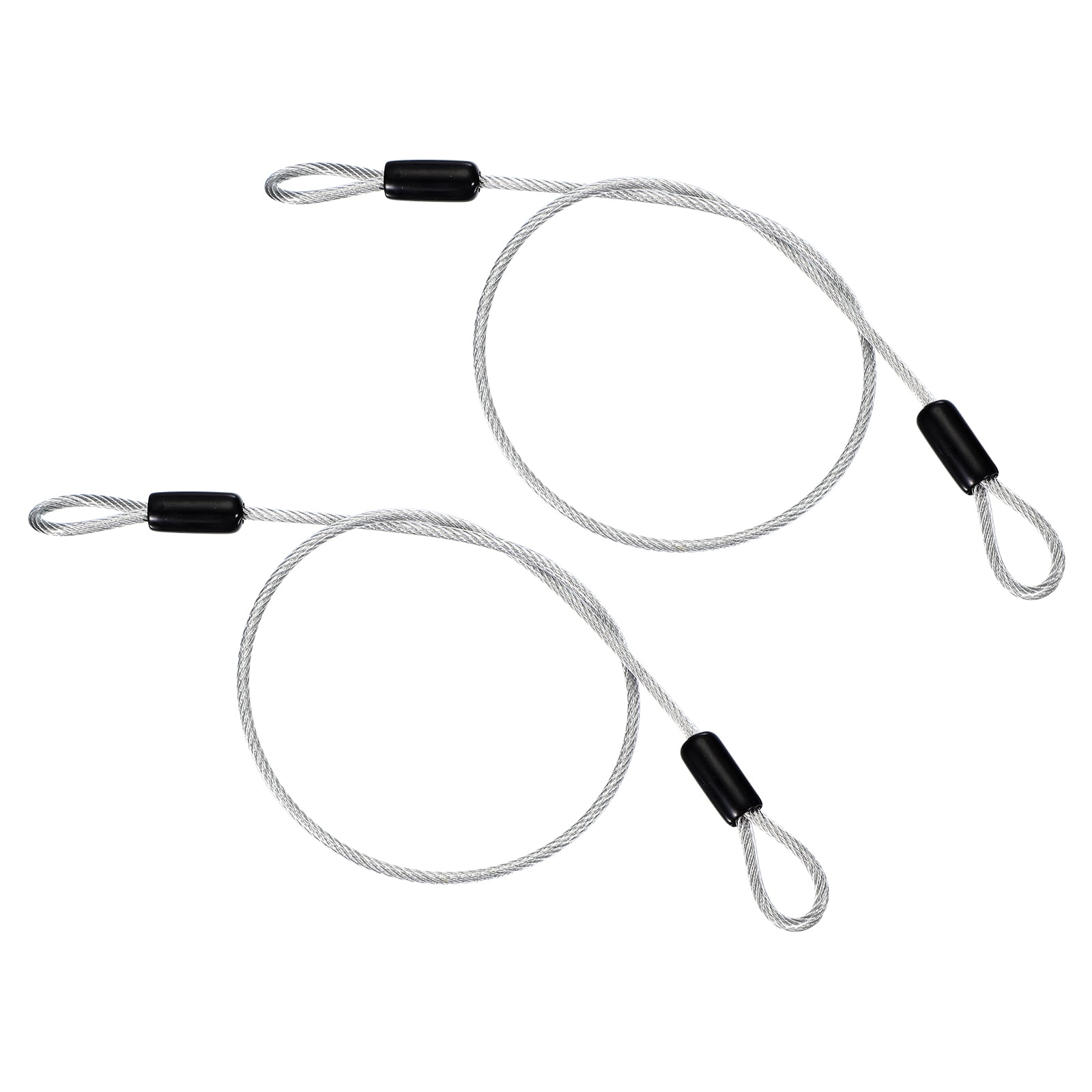 Uxcell Vinyl Coated Stainless Steel Cable with Loops, Flexible Wire ...