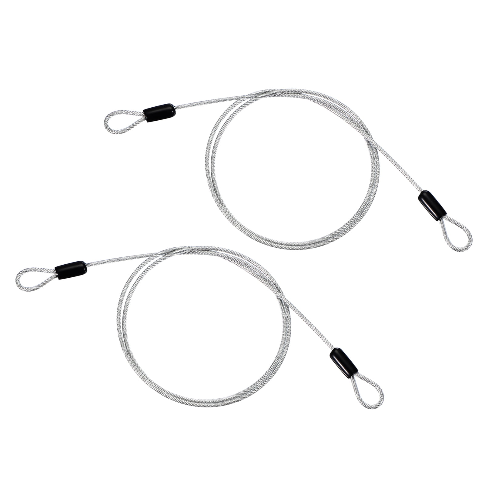 Uxcell Vinyl Coated Stainless Steel Cable with Loops, Flexible Wire ...